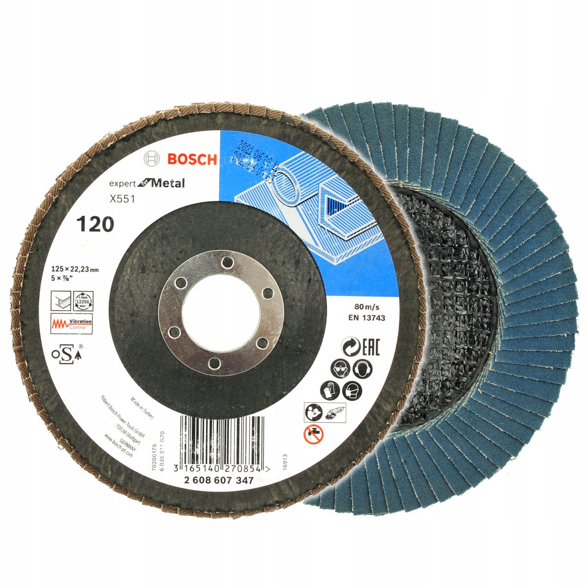 Tarcza szlifierska Bosch 2608607347 125x22,2 mm P120 (3165140270854 ...