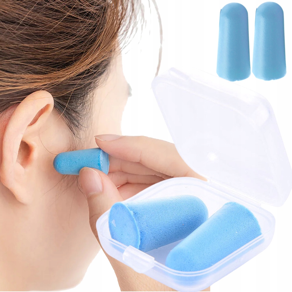 STOPERY ZATYCZKI DO USZU WKŁADKI DO SPANIA W ETUI PODRÓŻNE DO SAMOLOTU - 5904888003663 ...