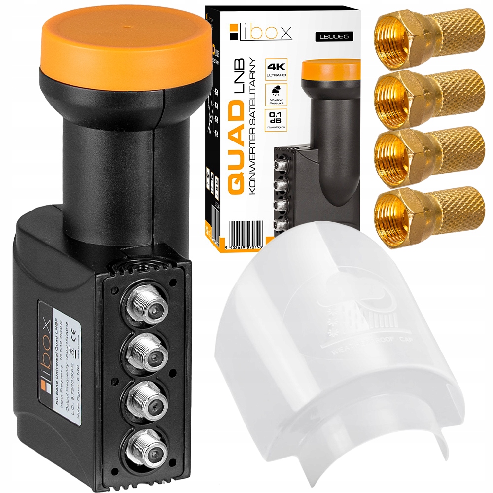 SATELITNÍ KONVERTOR ČTYŘKOLKA 4K NC+ POLSAT + KRYT za 384 Kč - Allegro