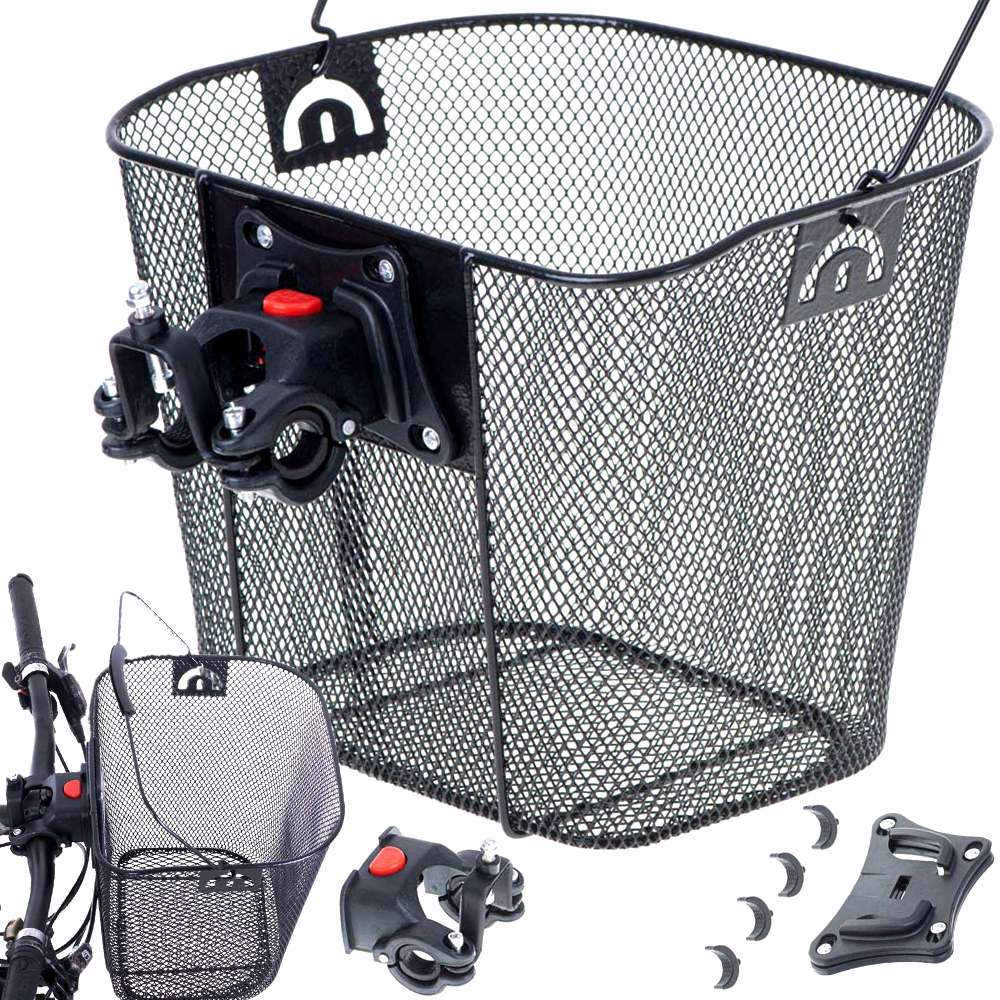 ODPINANY METALOWY KOSZ ROWEROWY KOSZYK NA ROWER - KOSZYK-ROWEROWY ...