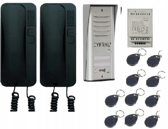 DOMOFON CYFRAL COSMO 2 RODZINNY 2 żyłowy czyt RFID • Cena, Opinie ...