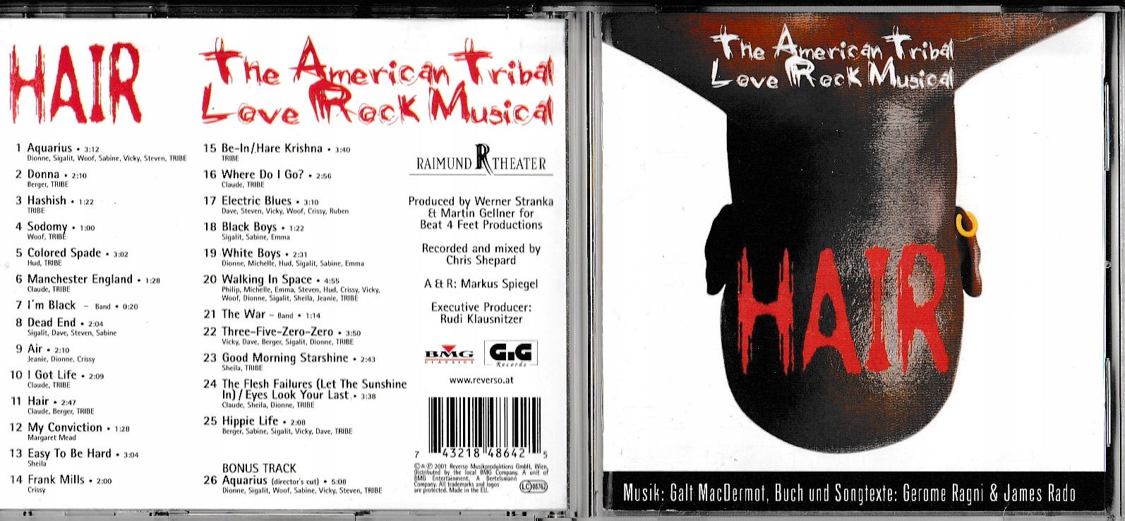 Płyta CD Gerome Ragni James Rado Galt MacDermot Kyrre Kvam - Hair ...