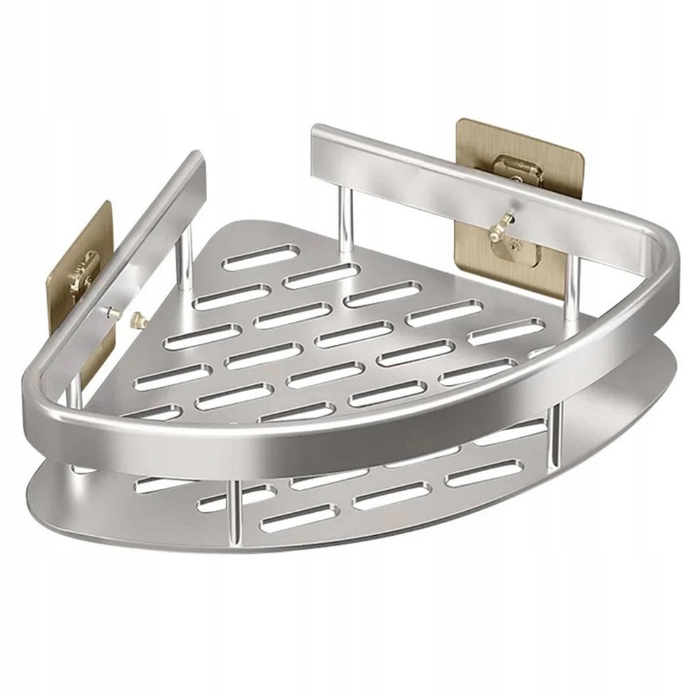 ROHOVÁ ZÁVĚSNÁ POLICE DO KOUPELNY, CHROMOVANÁ, KOVOVÁ, DO SPRCHOVÉHO ...