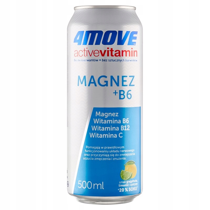 4Move Active Vitamin Gazowany napój grejpfrut limonka i cytryna 500 ml ...