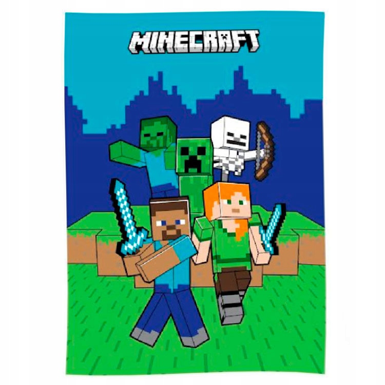 Kocyk Jay Franko Europe 100 x 140cm wielokolorowy Minecraft postaci ...