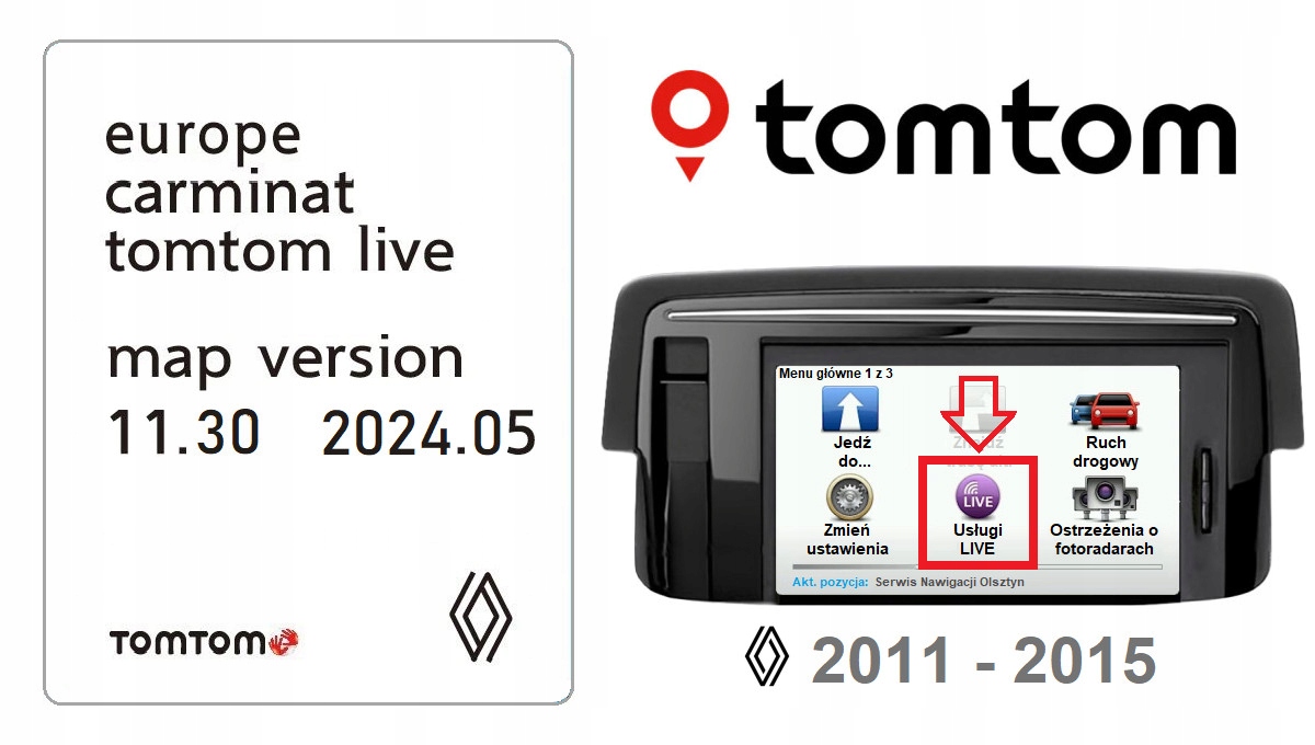 Mapa Renault Carminat TomTom Live Megane Scenic Laguna Clio Master 2025 ...