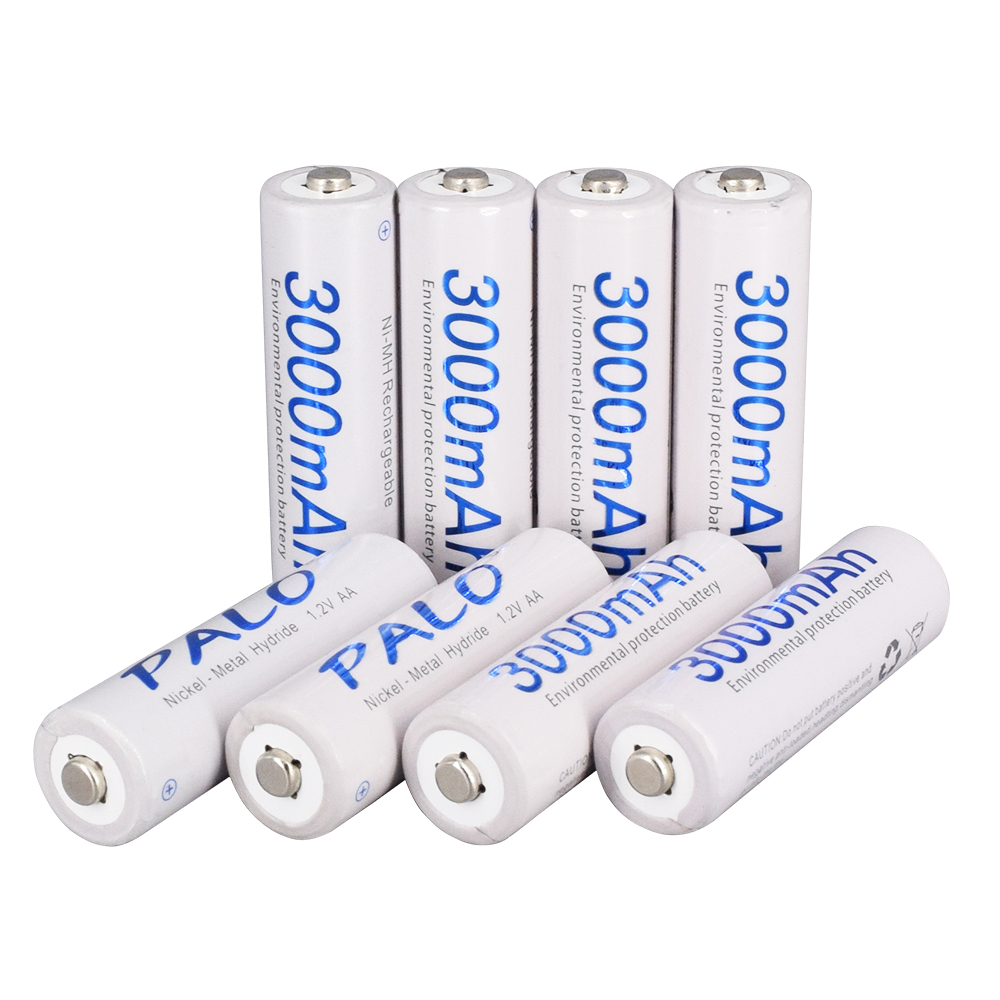 8 sztuk 1,2 V 3000 mAh AA akumulator NIMH z pojemnikiem na baterie ...