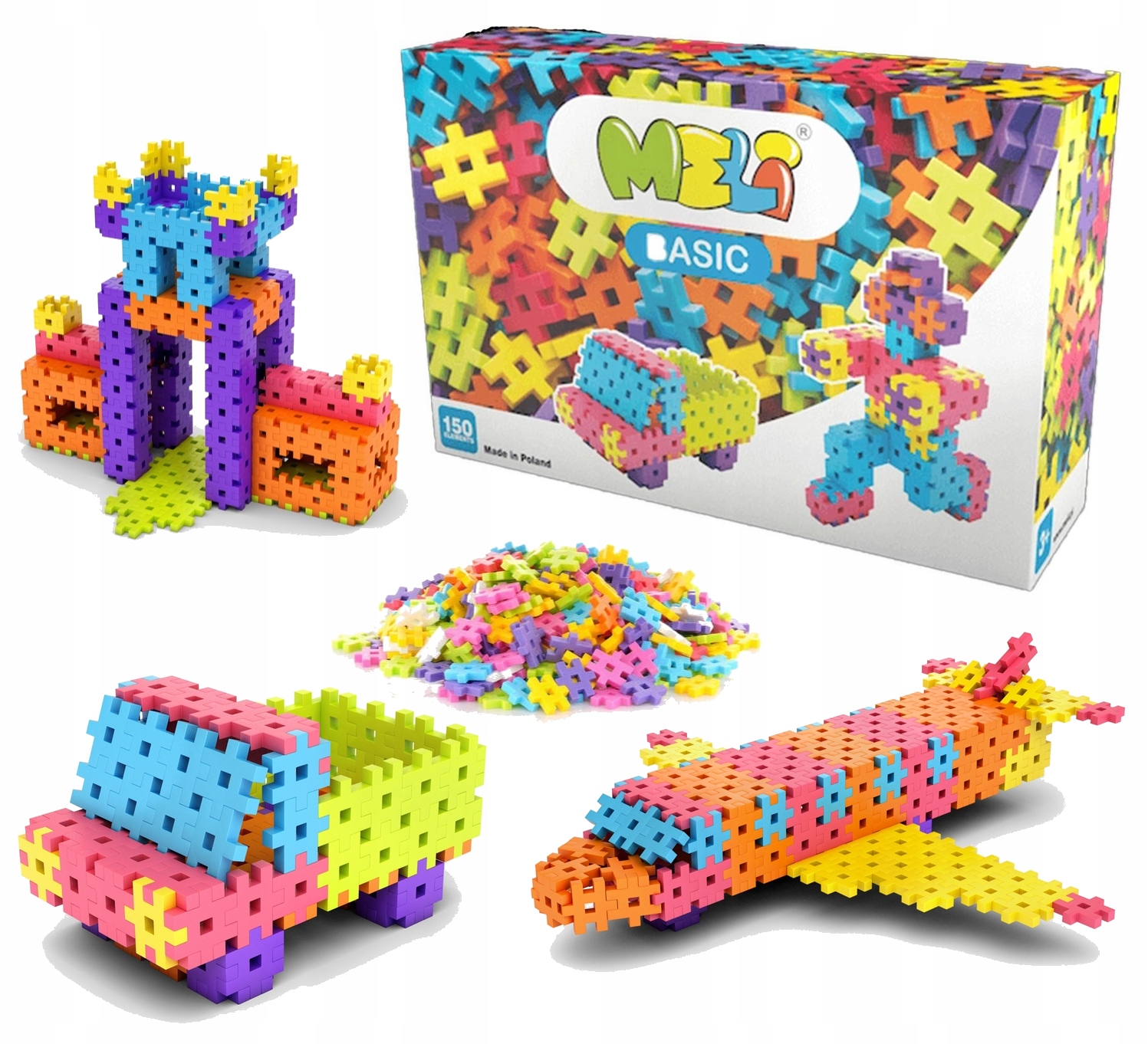 Klocki Meli Basic Classic 50000 150 elementów (5902431290003) • Cena, Opinie • Plastikowe ...