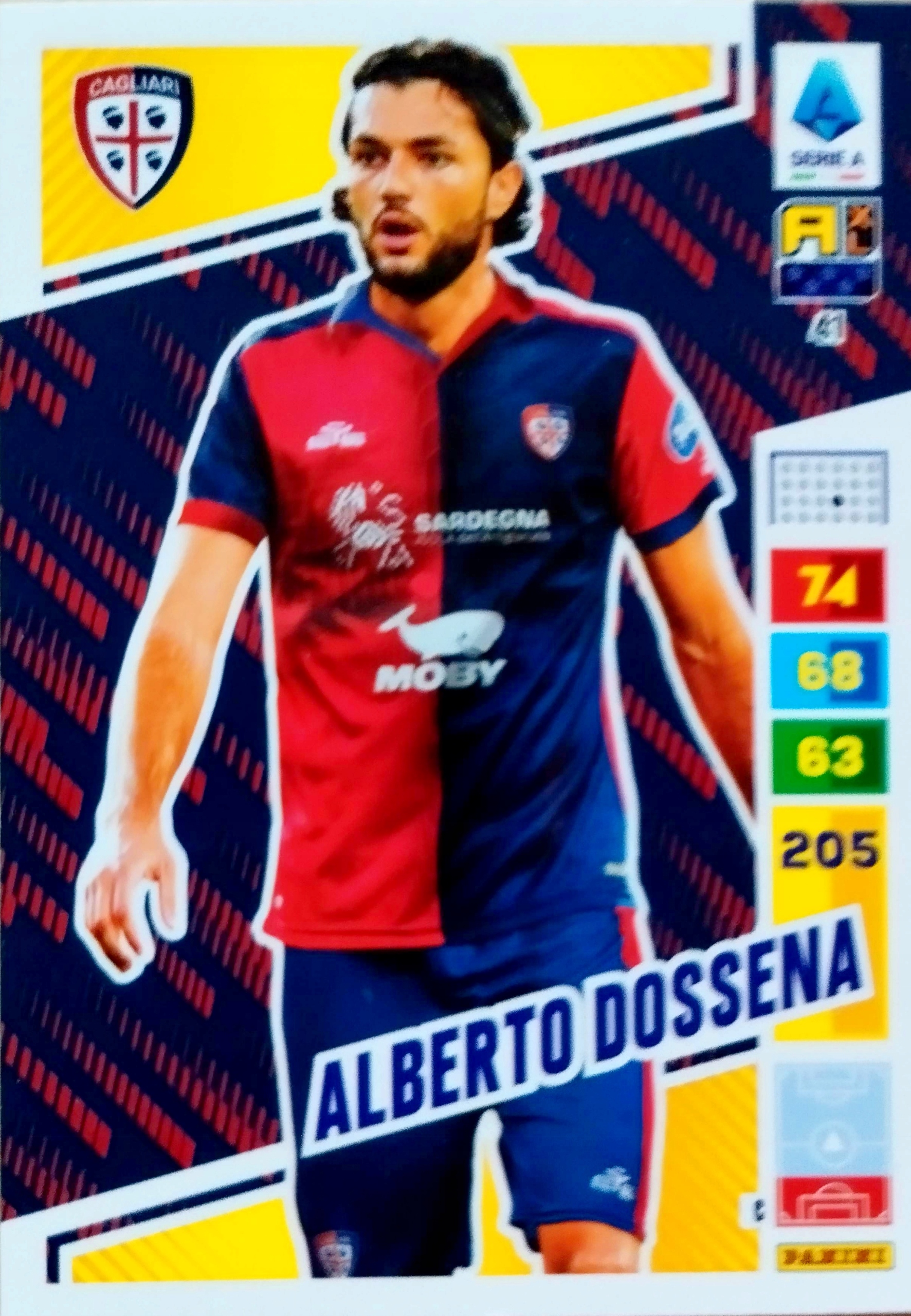 PANINI CALCIATORI Italská liga 2023 - 2024 41 ALBERTO DOSSENA CAGLIARI ...