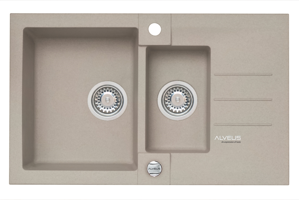 Zlewozmywak półtorakomorowy Alveus 1 granit (5902767621434) • Cena ...