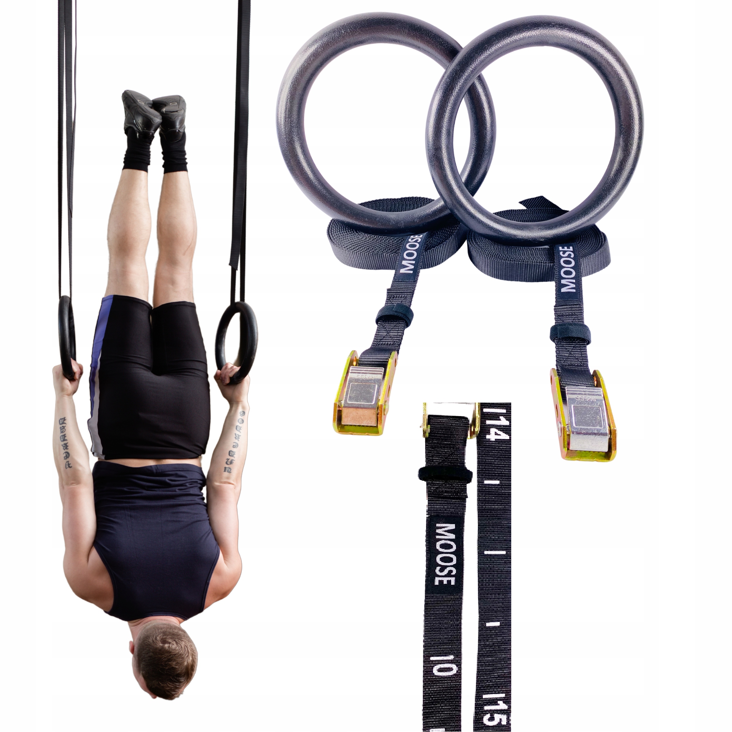 KÓŁKA GIMNASTYCZNE ABS MOCNE OBRĘCZE KOŁA Z MIARKĄ TAŚMY DO PODNOSZENIA ...