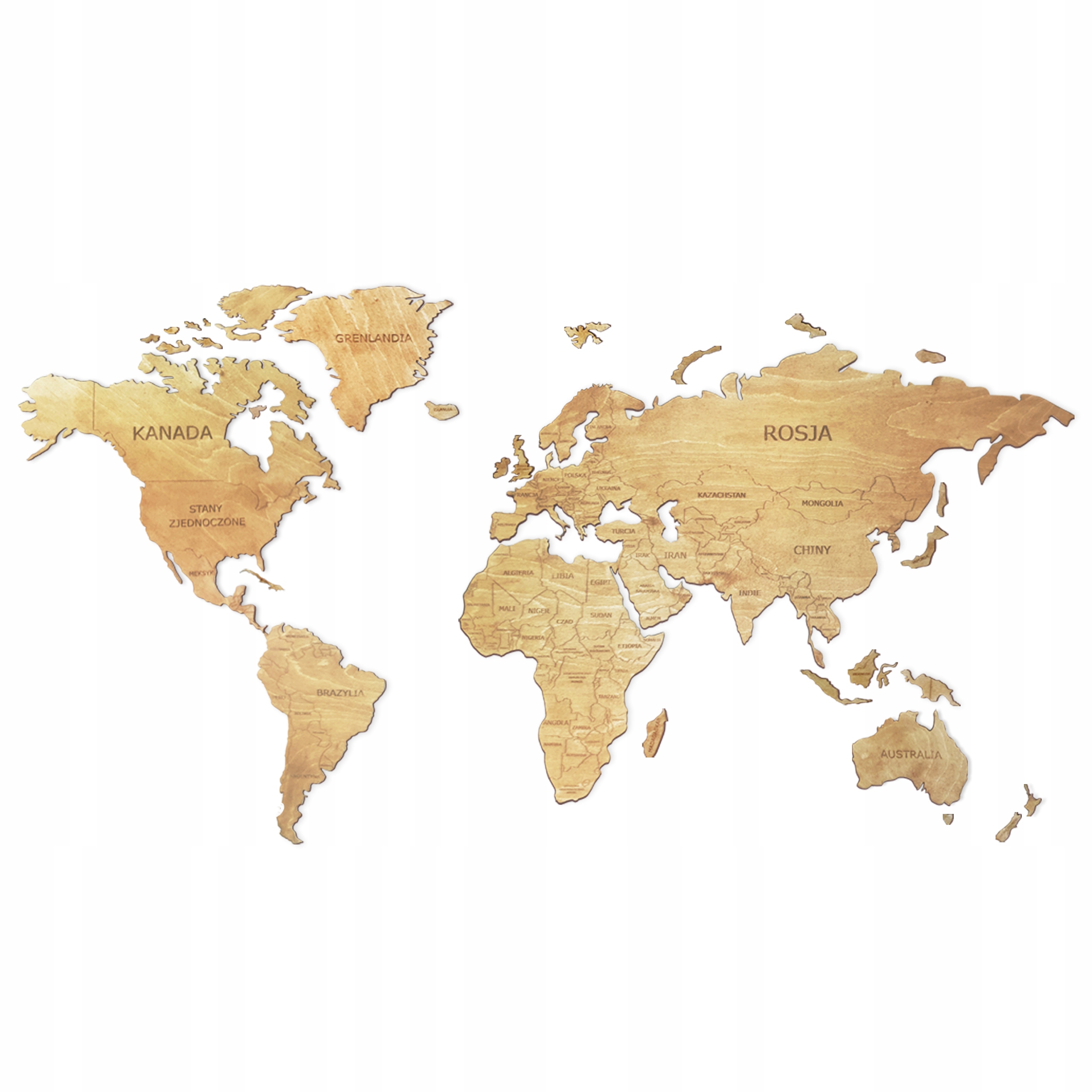 Mapa świata na ścianę, nazwy państw 150cm 13957518091 - Allegro.pl