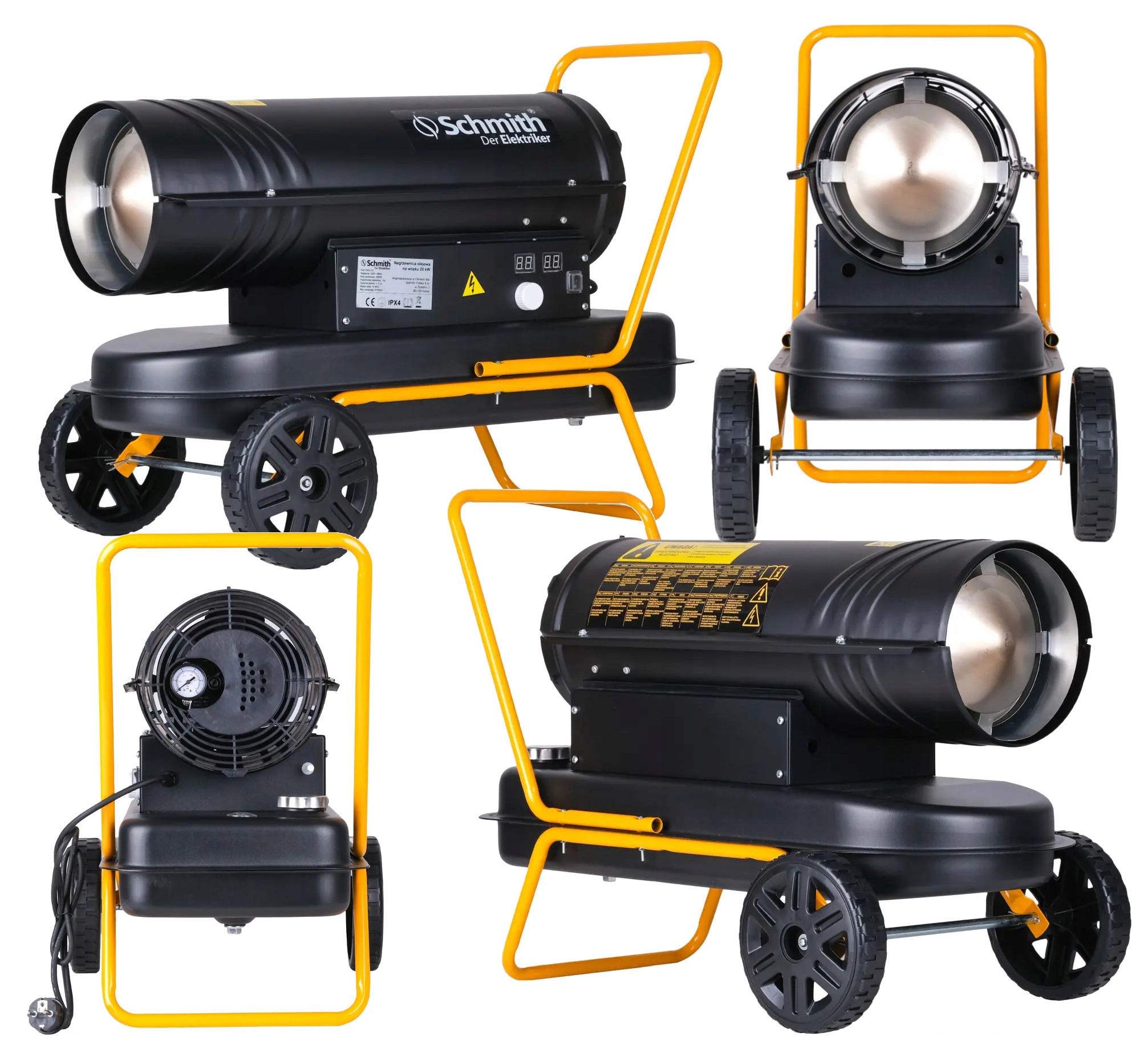 SCHMITH NAGRZEWNICA DMUCHAWA OLEJOWA NA WÓZKU 20kW 160W 150m3 19L OGRZEWACZ (5902004752679 ...