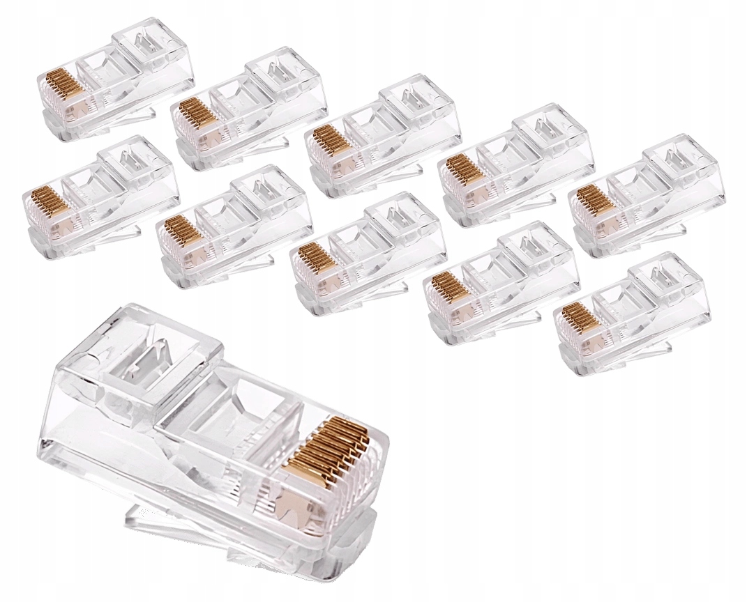 WTYKI 8P8C KOŃCÓWKI RJ45 UTP 5e NA DRUT MODULARNE 10 SZTUK - Sklep ...