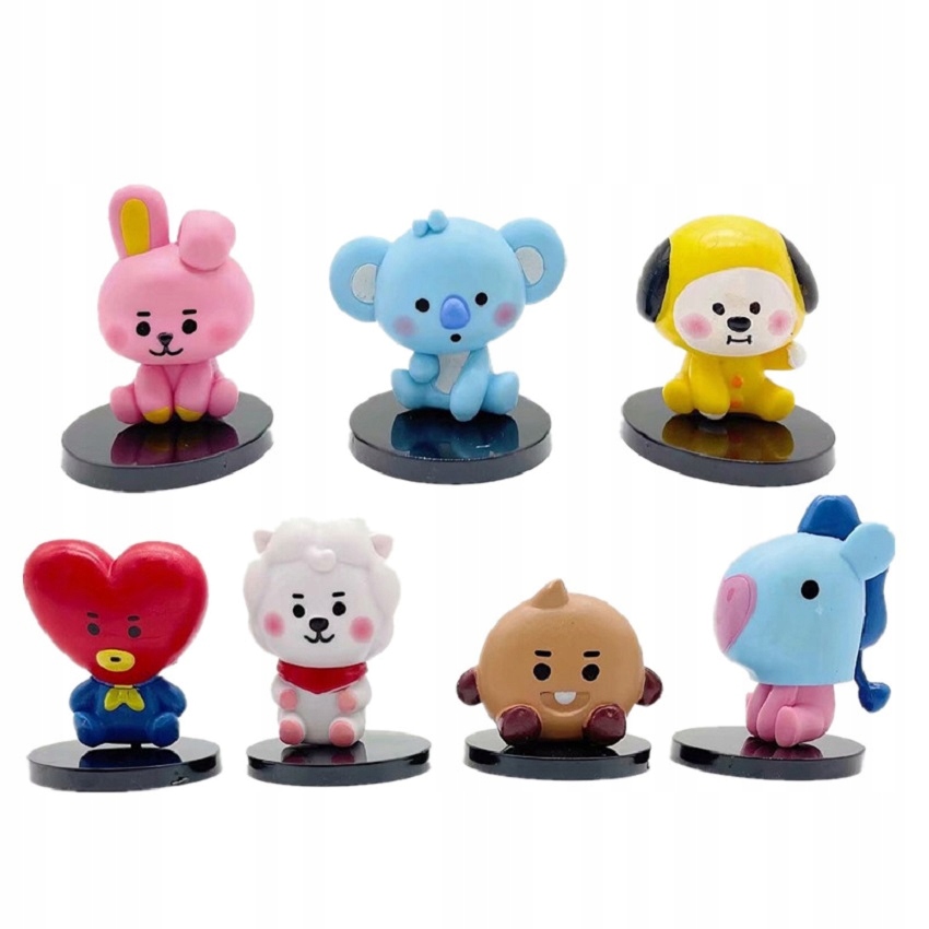 7 SZT KPOP BTS Figures Bangtan Boys FIGURKA 8 Cm 14453180230 - Sklepy ...