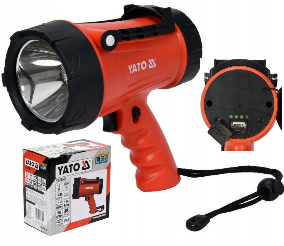 YATO LATARKA SZPERACZ PISTOLETOWY LED LAMPA AKU. - Yato YT-08551 ...