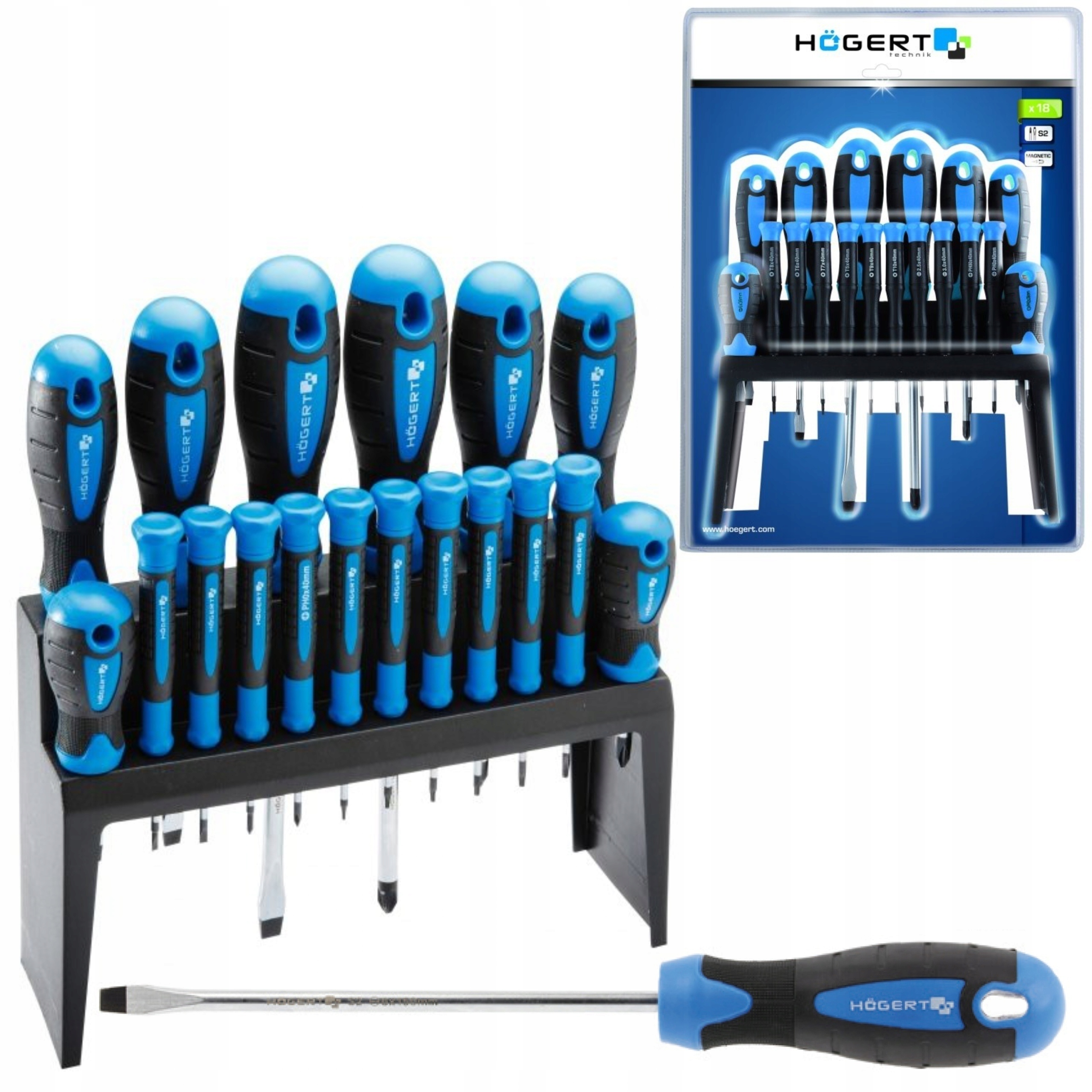 Zestaw wkrętaków Hoegert Technik HT1S098 18 elementów (5901867136145) • Cena, Opinie 12806363200 ...