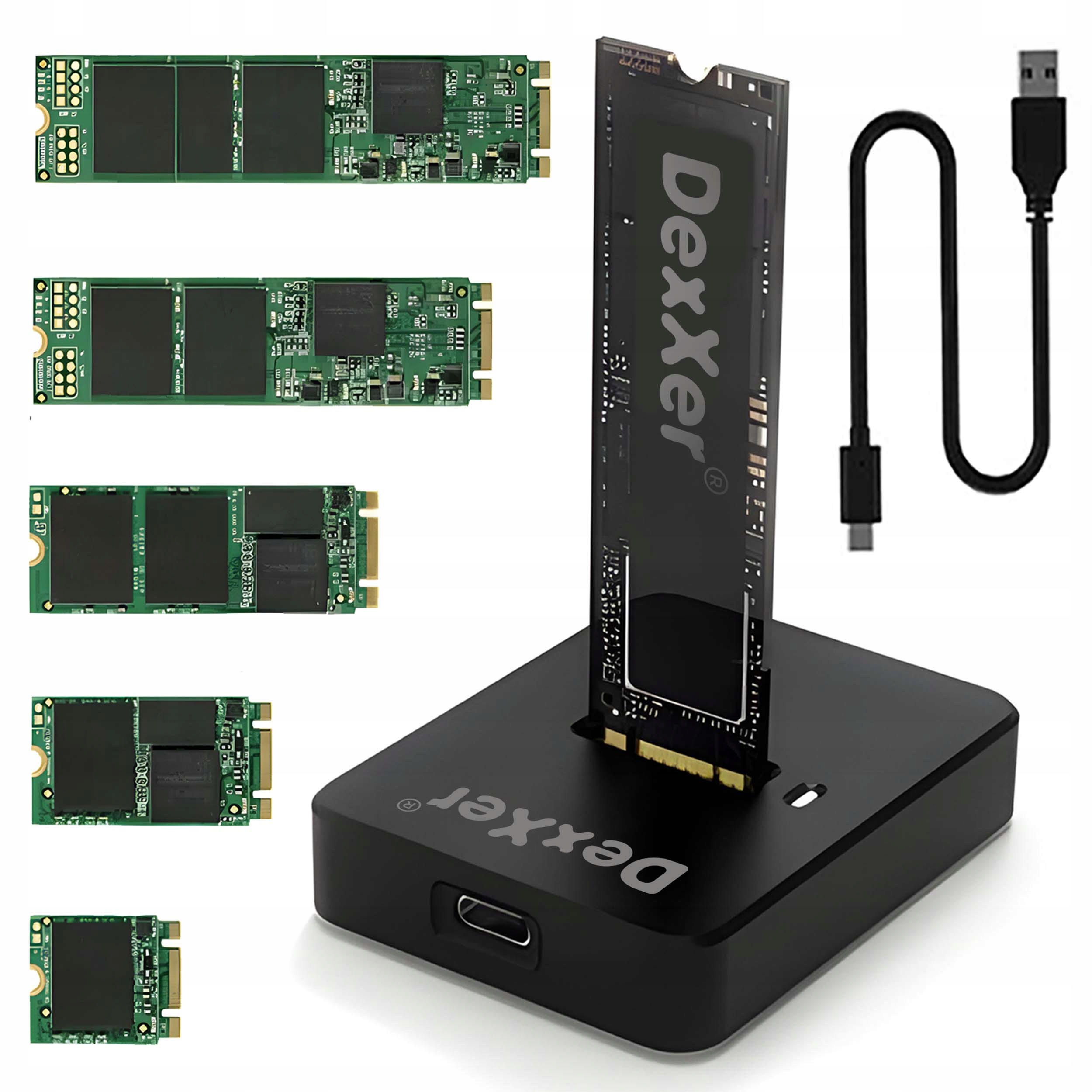 Stacja dokująca dysków M.2 NVME adapter SSD M2 dysk SATA USB 3.1 Plug ...