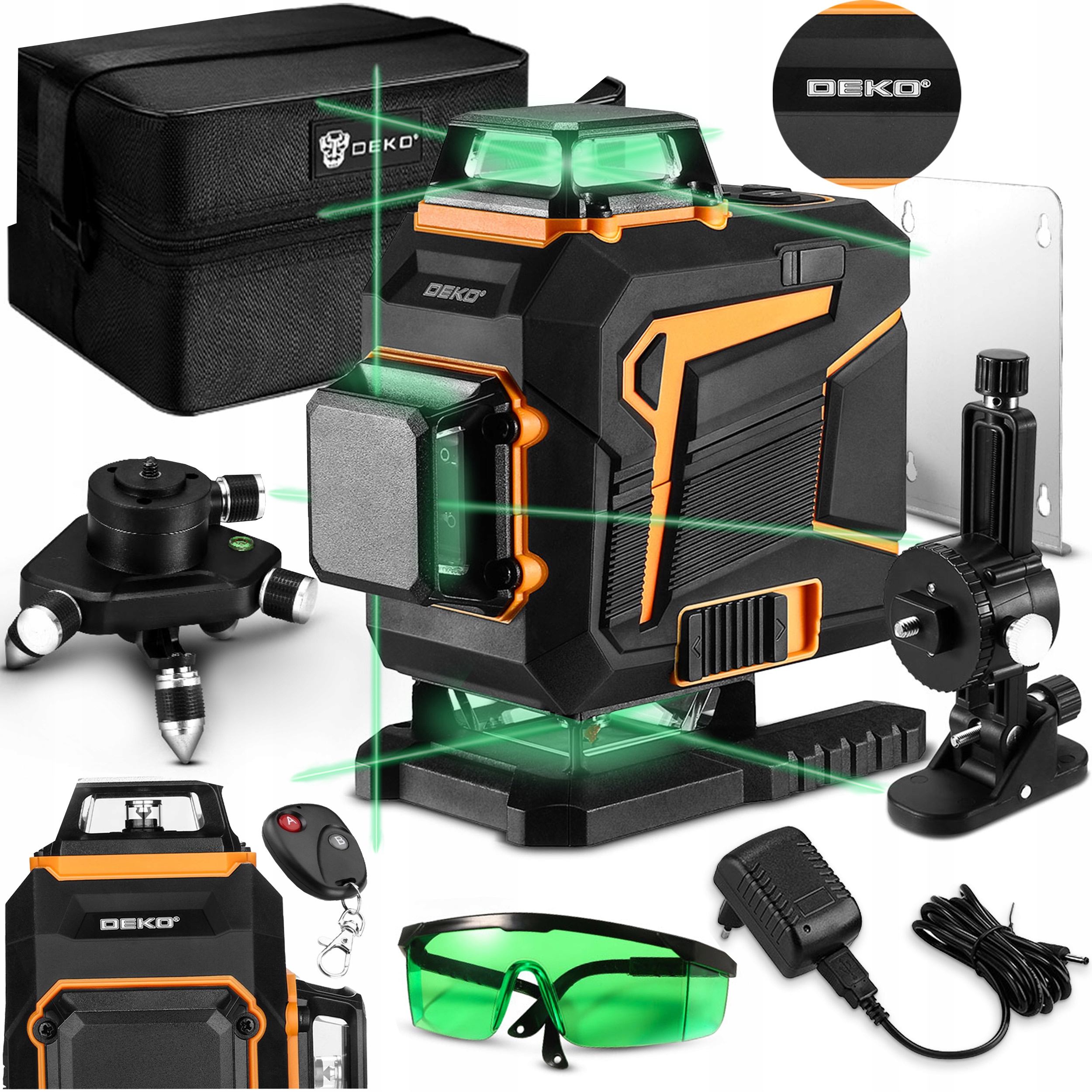 LASEROVÁ VODOVÁHA 360 ROVINNÁ 4D KŘÍŽOVÝ LASER PRO ZELENÝ deko za 3070 ...