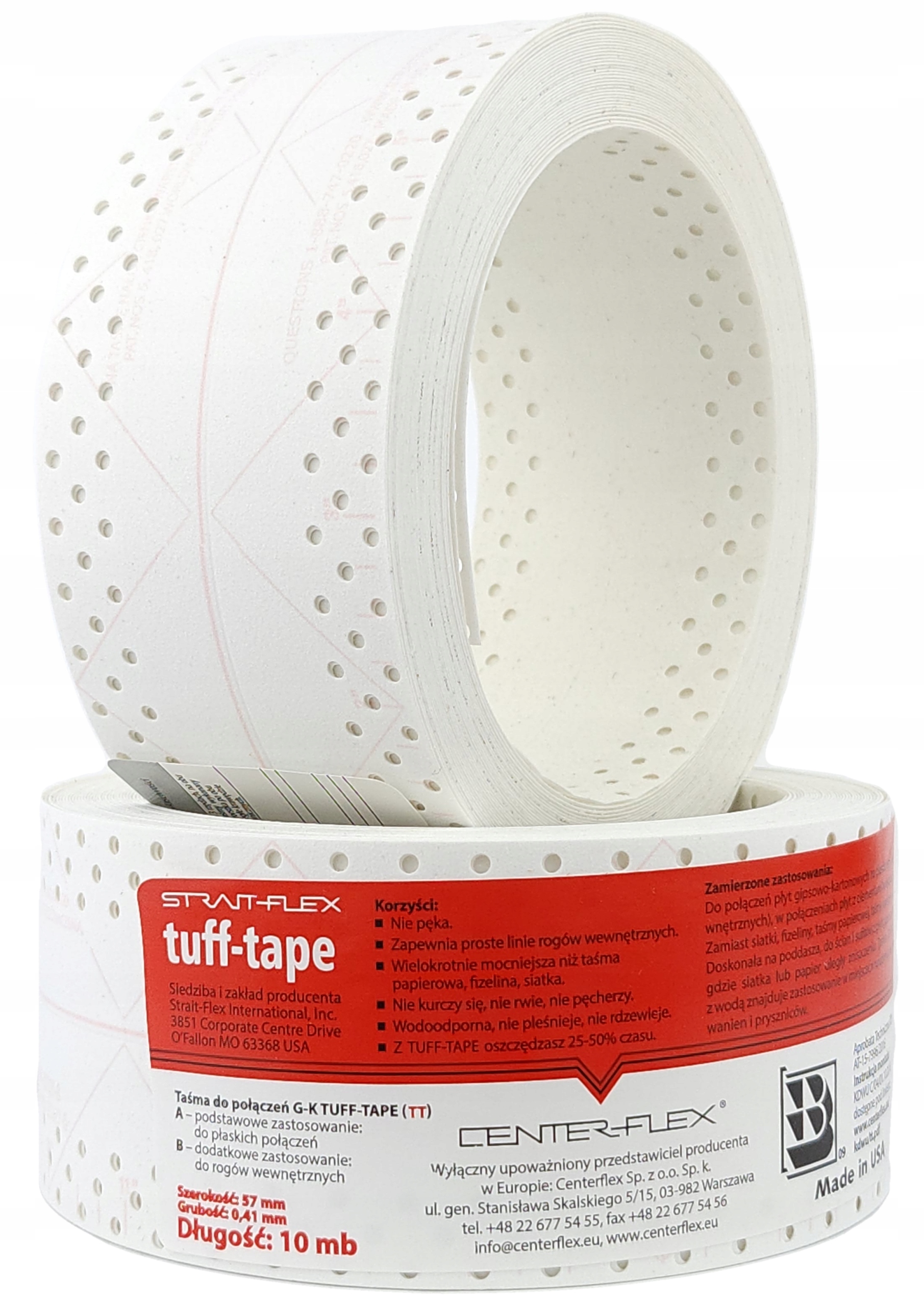 Taśma naprawcza Center-Flex 57 mm x 10 m (5907437026205) • Cena, Opinie • Taśmy montażowe ...