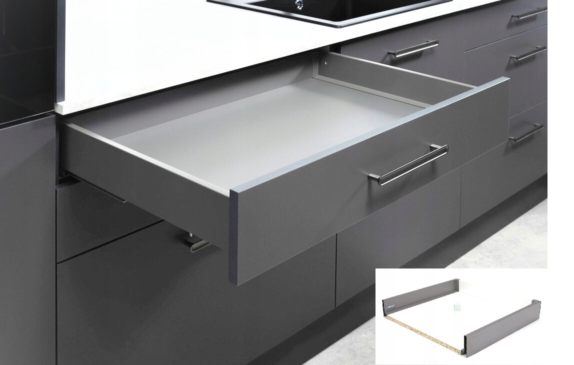 Szuflada HAFELE MATRIX S SLIM 2.0 450 h-84 Szary mat (4066236666126 ...