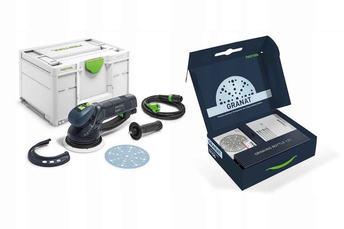 Festool ROTEX RO 150 FEQ + Zestaw papierów Granat i Bidon 578181 ...