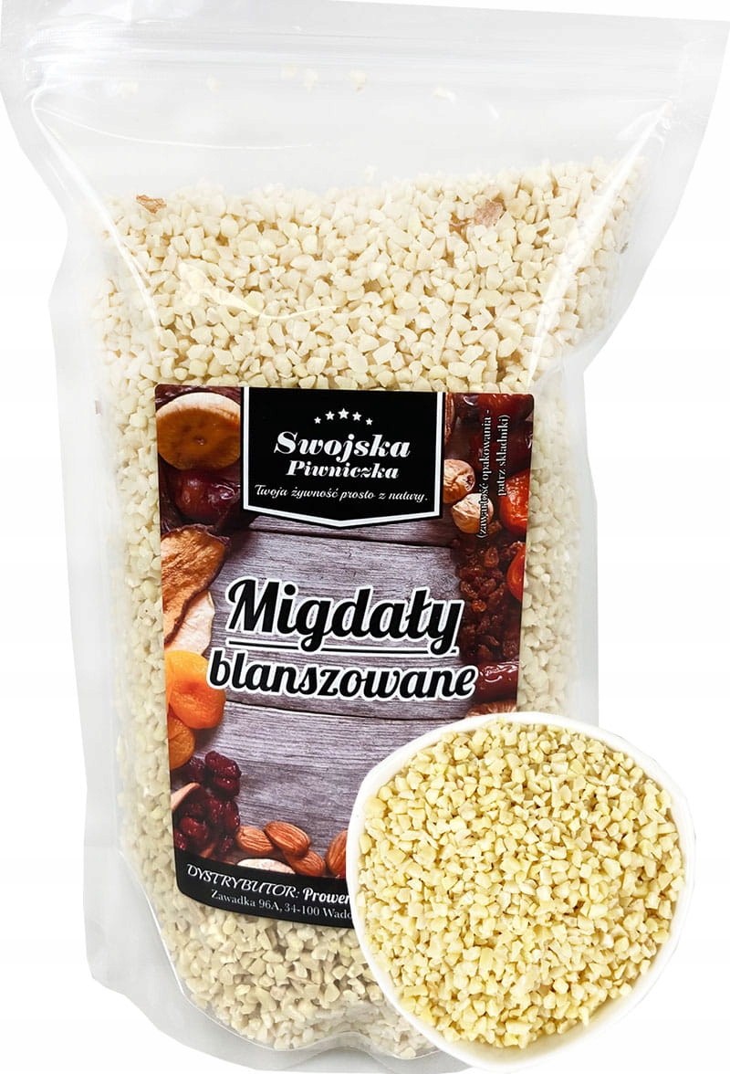 MIGDAŁY BLANSZOWANE KOSTKA 1KG SWOJSKA PIWNICZKA (5902751326703) • Cena, Opinie • Orzechy ...
