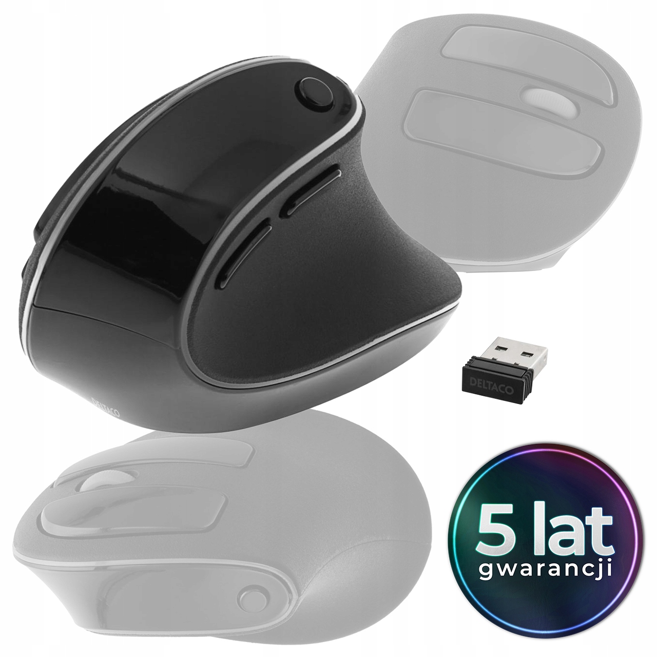 Mysz DELTACO DELO-0320 ergonomiczna pionowa bezprzewodowa - Sklep, Opinie, Cena w Allegro