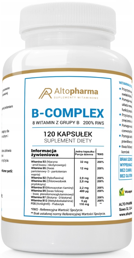 Altopharma B Complex witamina B 120 kaps. (5903661237080) • Cena, Opinie • Preparaty witaminowo ...