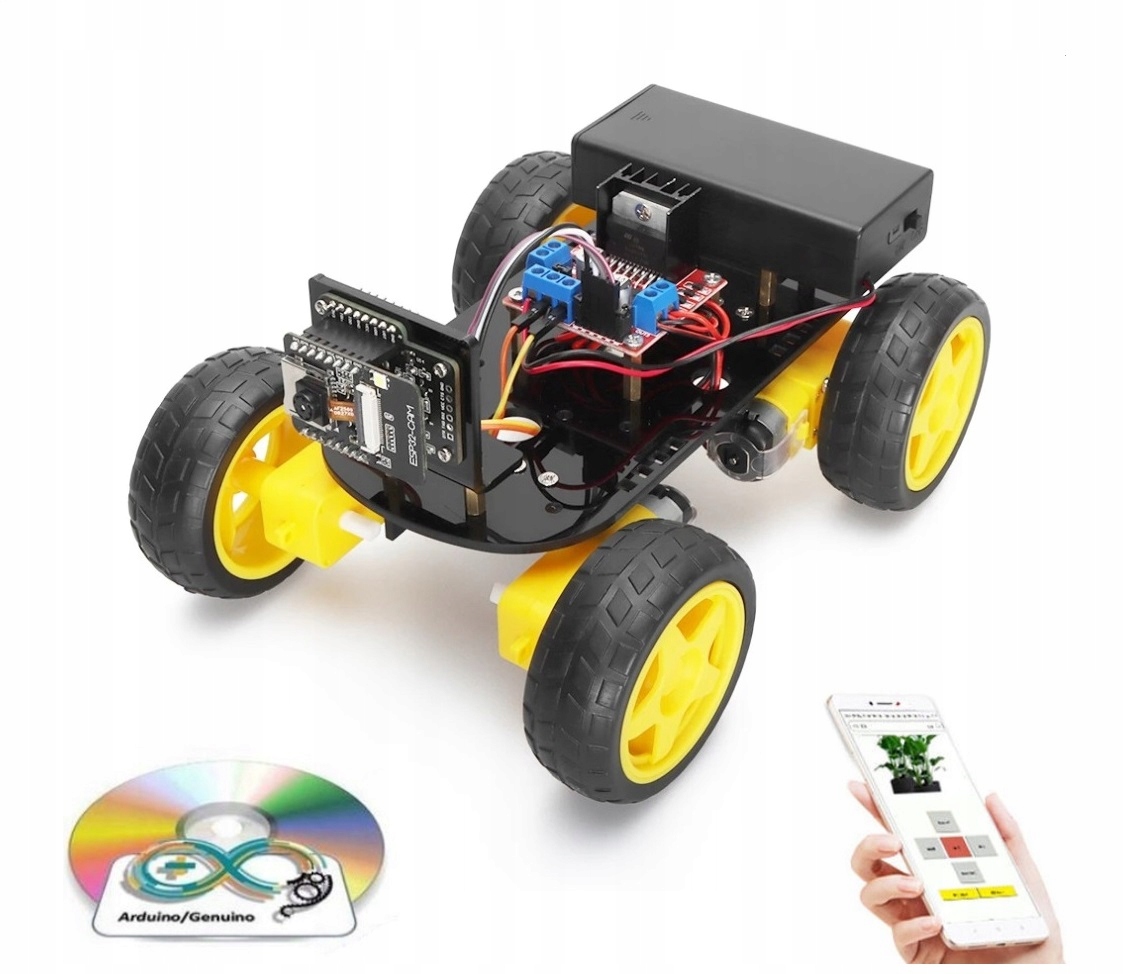 ROBOT ARDUINO GENUINO ESP32 WiFi Kamera CAM CAR KIT 4WD + CD + Li-On ... ROBOT ARDUINO GENUINO ESP32 WiFi Kamera CAM CAR KIT 4WD + CD + Li-On ...
