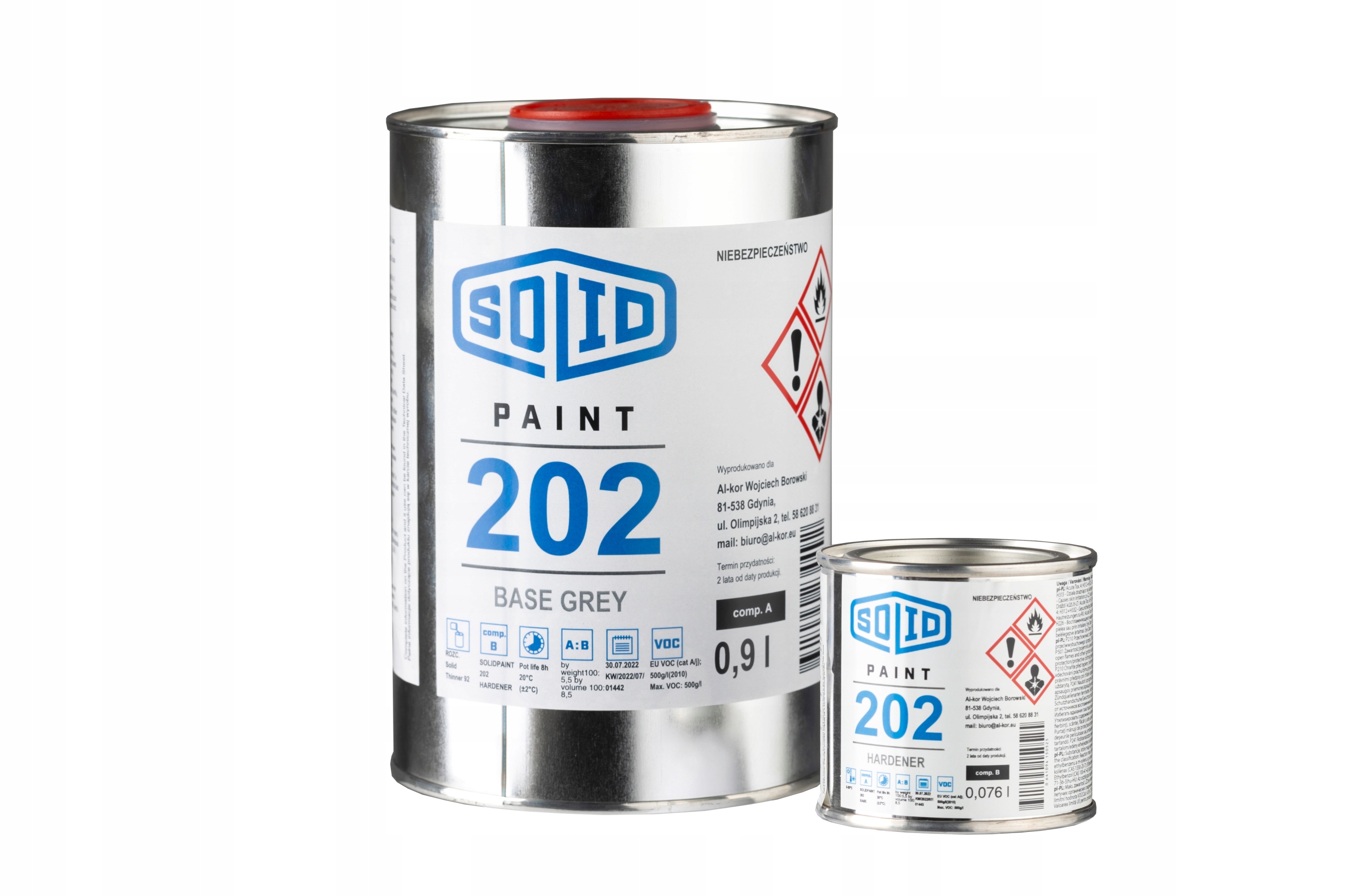 Farba PRZEMYSŁOWA SOLIDPAINT 202 1L szara (5902565707132) • Cena ...