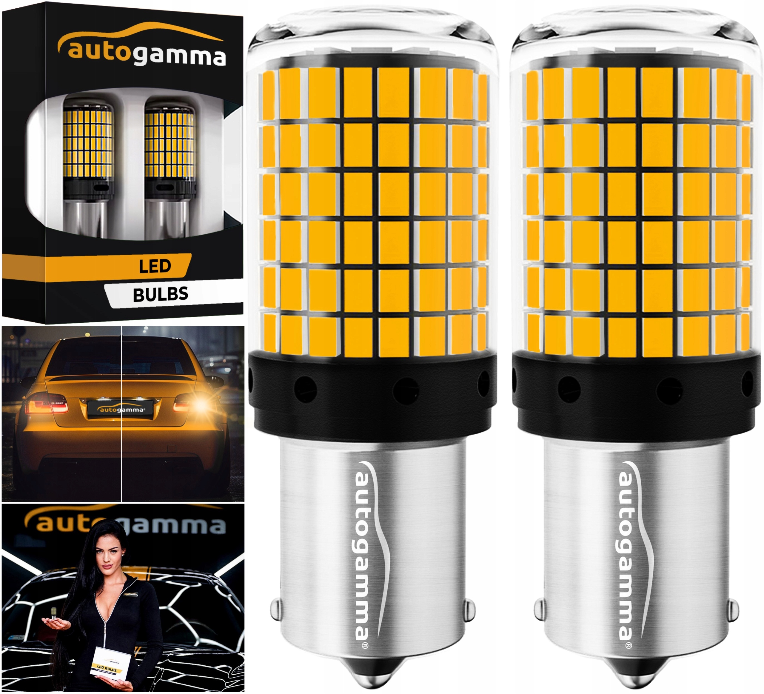 ŻARÓWKI LED P21W BA15S 1156 CANBUS POMARAŃCZOWE MOCNE 144SMD ... ŻARÓWKI LED P21W BA15S 1156 CANBUS POMARAŃCZOWE MOCNE 144SMD ...