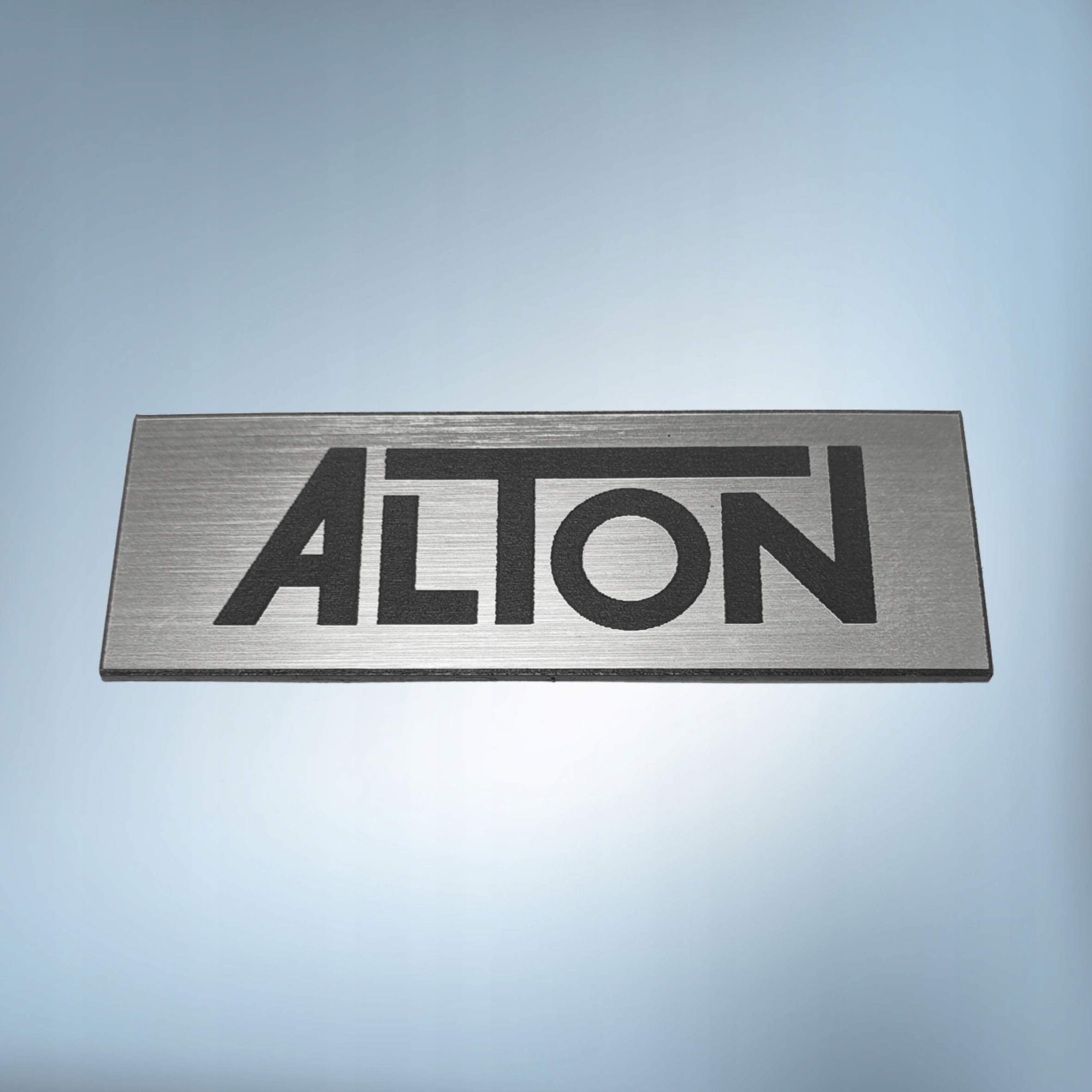 ALTON 120x40mm sreb. Emblém náhrada Unitra Tonsil Samolepka Logo Symbol ...