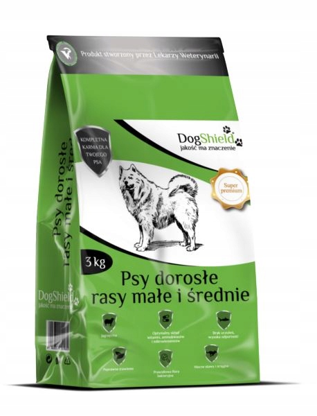 DOGSHIELD PSY DOROSŁE MAŁE RASY I ŚREDNIE 3kg (5903874909989) • Cena ...