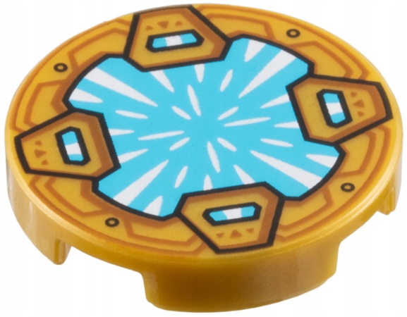 LEGO 14769pb722 Kerek 2 x 2-es, alul csapos, közép azúrkék színű ...