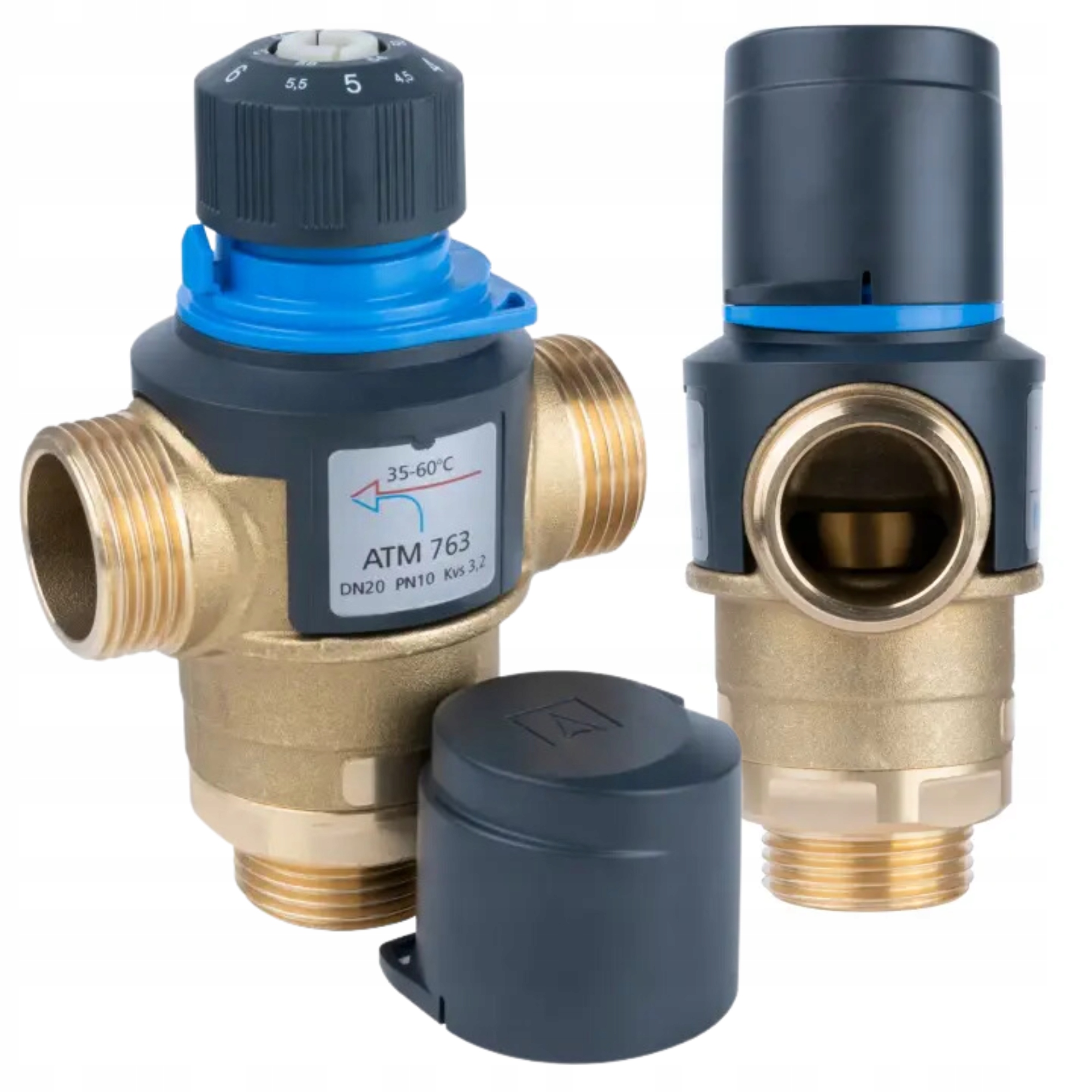 ZAWÓR TERMOSTATYCZNY MIESZAJĄCY ATM763 1'' 35-60°C Kvs 3,2 m³/h AFRISO ...