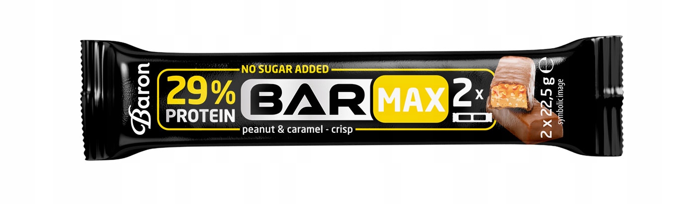 BarMax peanut&caramel 2x22,5g • Opinie - Allegro