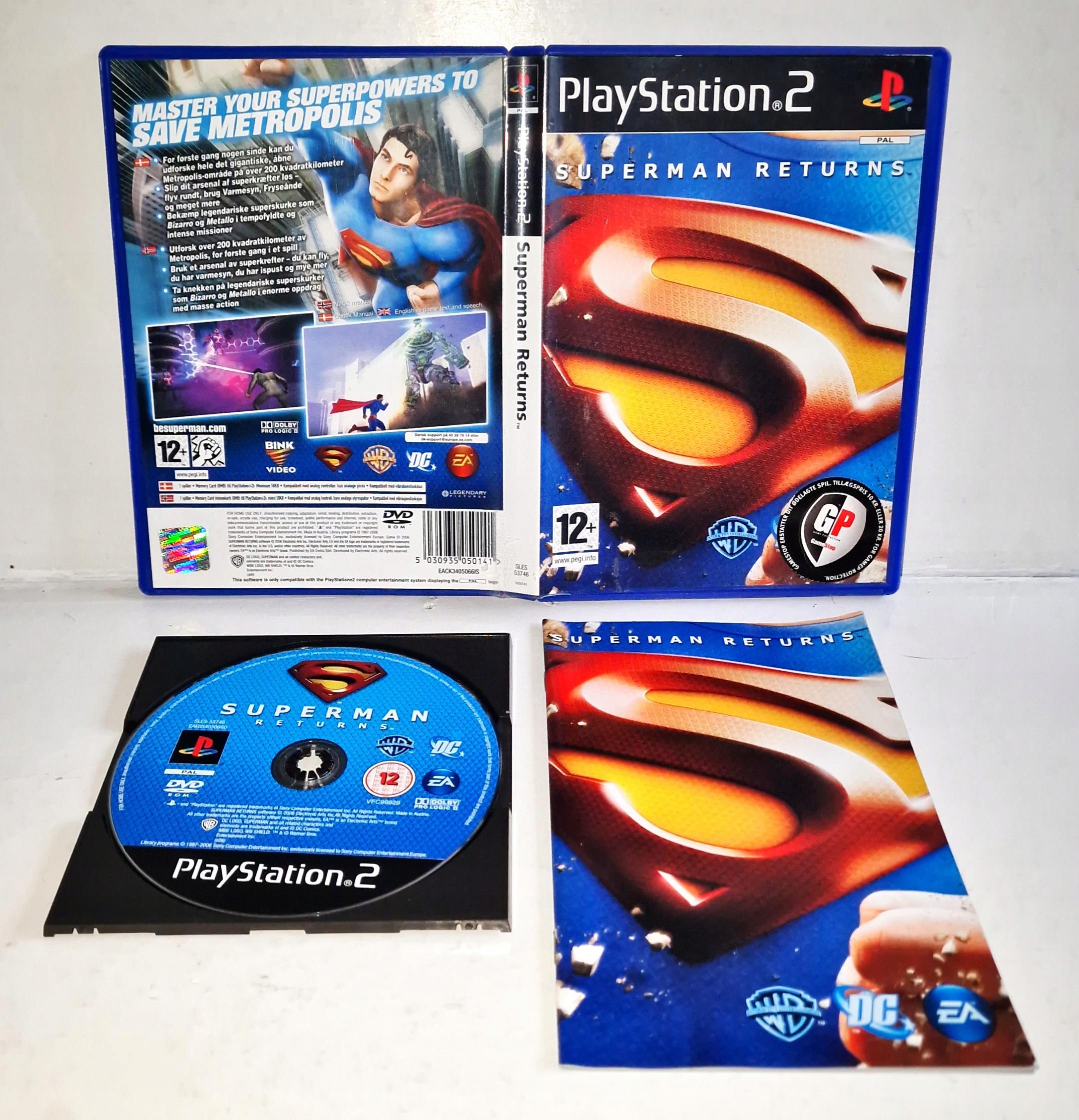 Gra SUPERMAN RETURNS PLAYSTATION 2 PS2 Sony PlayStation 2 (PS2 ...