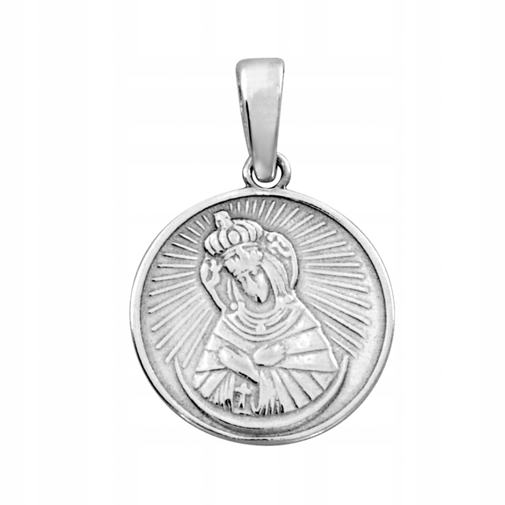 SREBRNY MEDALIK MATKA BOSKA OSTROBRAMSKA OKRĄG 925 • Cena, Opinie ...