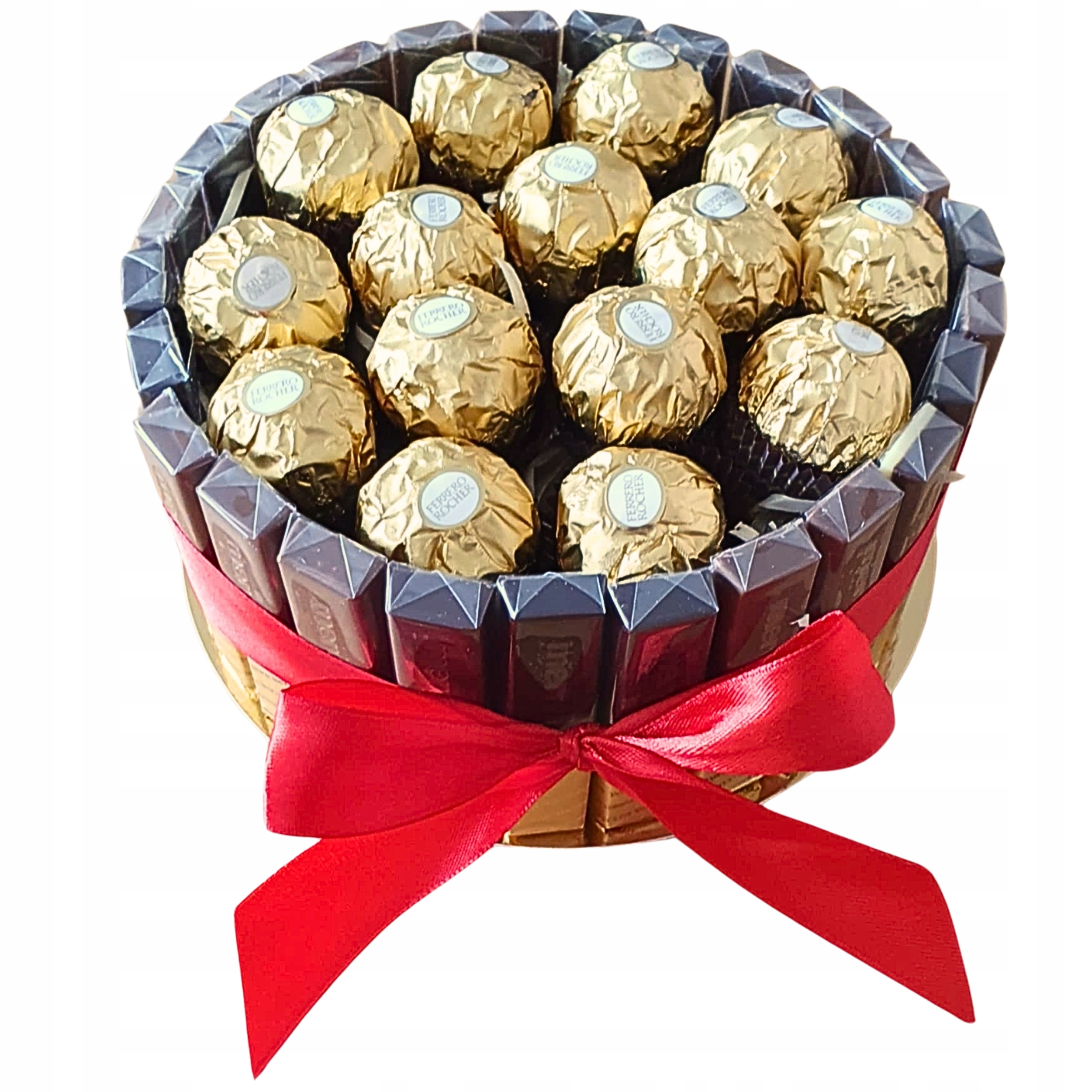 Tort z Merci i Ferrero Upominek na Urodziny Dzień Mamy Zestaw Słodyczy ...