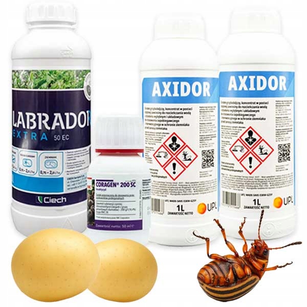 OPRYSKI DO KOPLEKSOWEJ OCHRONY ZIEMNIAKA LABRADOR 1L AXIDOR 2L CORAGEN ...