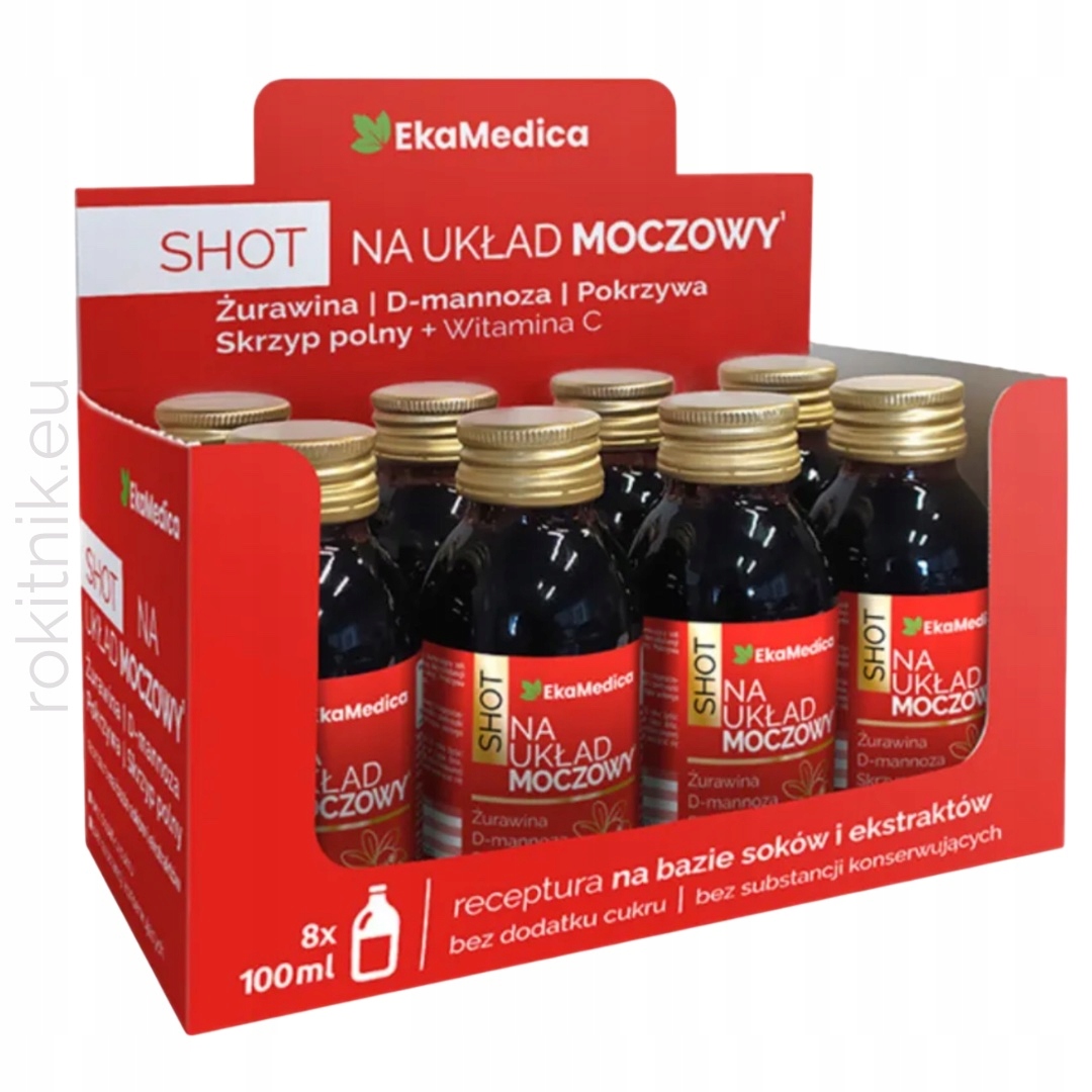 Shot na močový systém – brusinky, kopřiva, D-manóza, Přeslička – 8 x ...