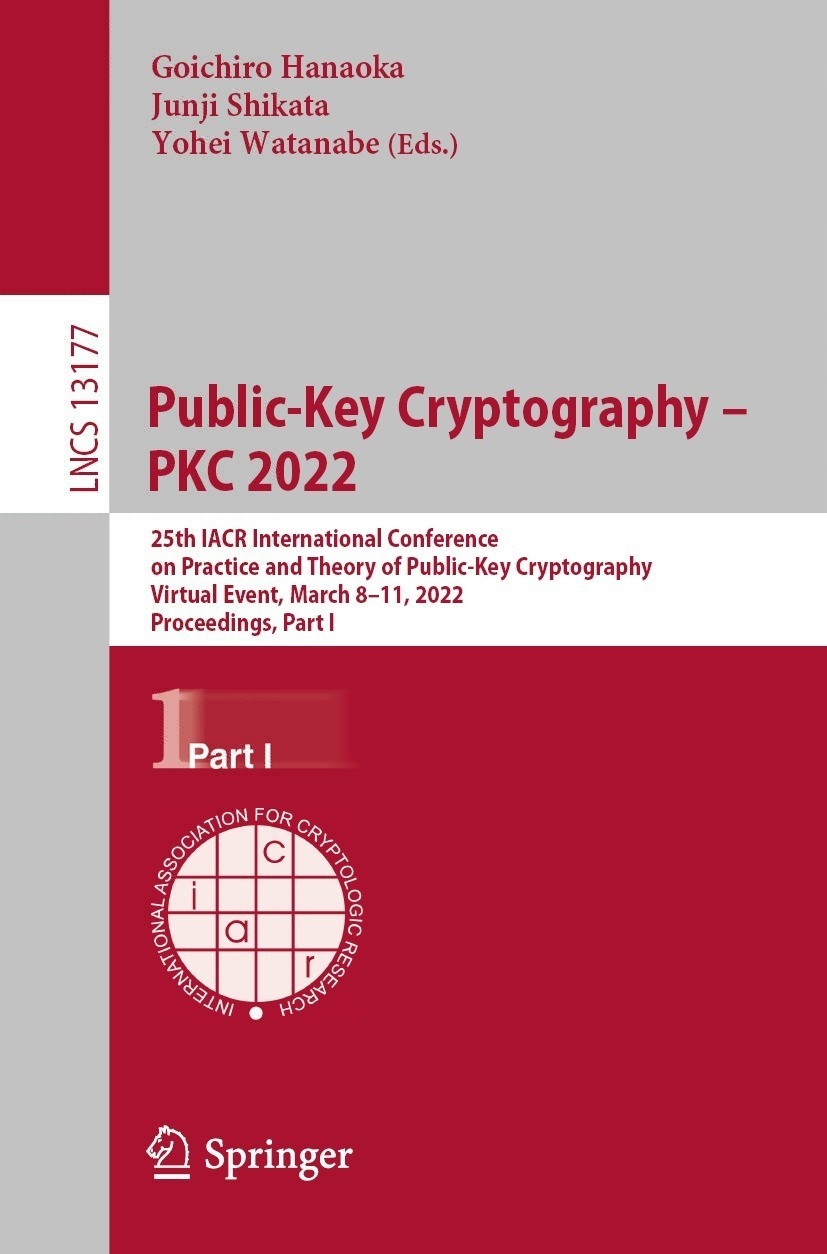 Public-Key Cryptography - PKC 2022 (2022) (12592203063) | Ebook Allegro
