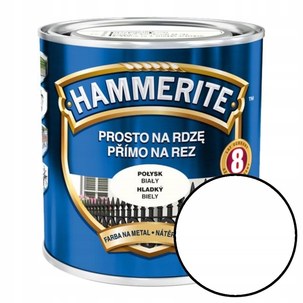 Emalia antykorozyjna 0,25 L biały połysk Hammerite (5011867040110 ... Emalia antykorozyjna 0,25 L biały połysk Hammerite (5011867040110 ...