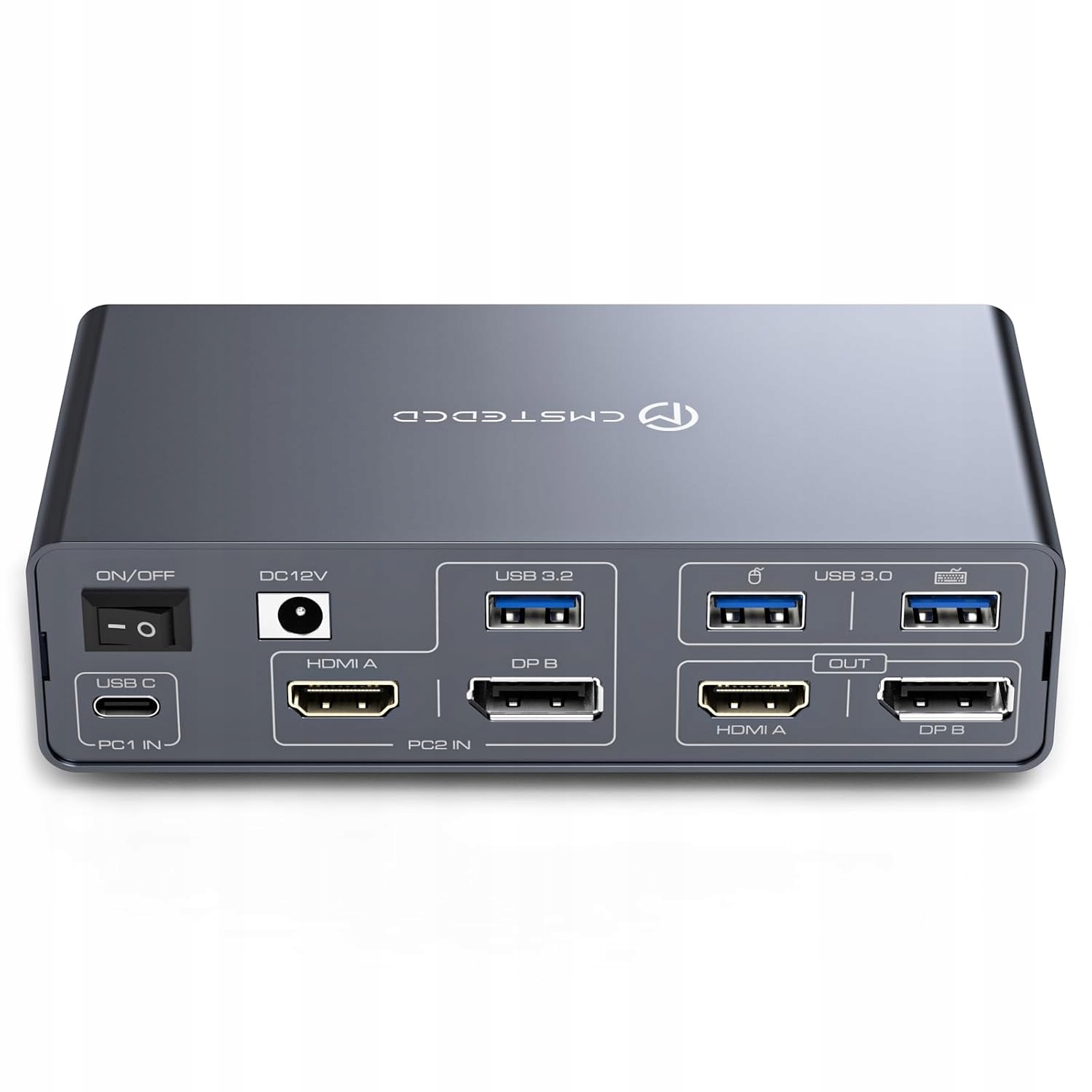 KVM přepínač pro 2 PC, 2 monitory TJCXELE SW522 USB-C HDMI DisplayPort ...