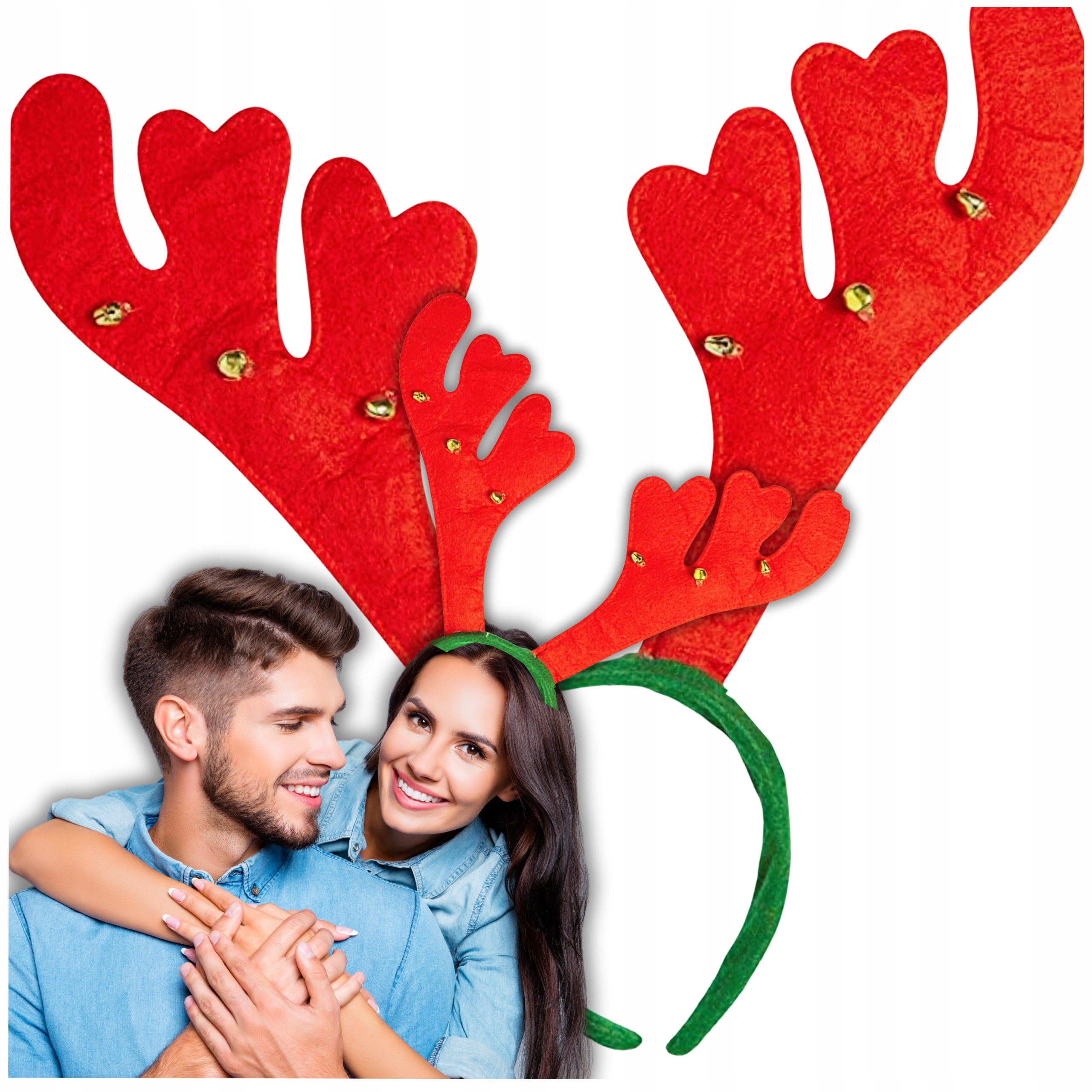 ROGI RENIFERA OPASKA NA GŁOWĘ Z DZWONECZKAMI ŚWIĘTA MIKOŁAJKI ŚWIĄTECZNA (5905954833788) • Cena ...