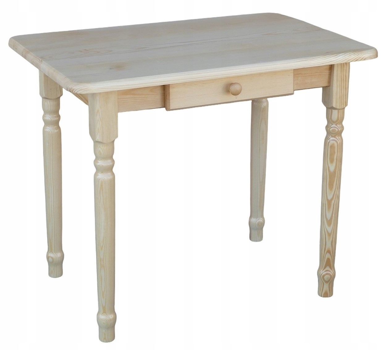 STÓŁ DREWNIANY 80x60 NOGI TOCZONE Z SZUFLADĄ • Cena, Opinie • Stoły ...