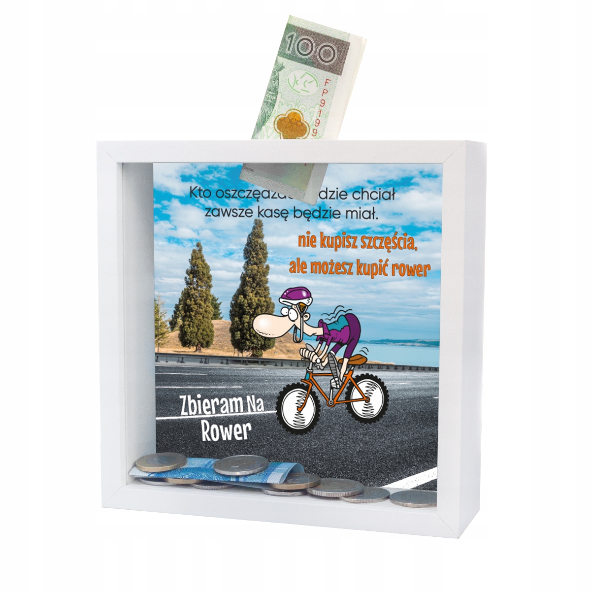 Skarbonka na 5 zł z Rowerem - Niska cena na Allegro.pl