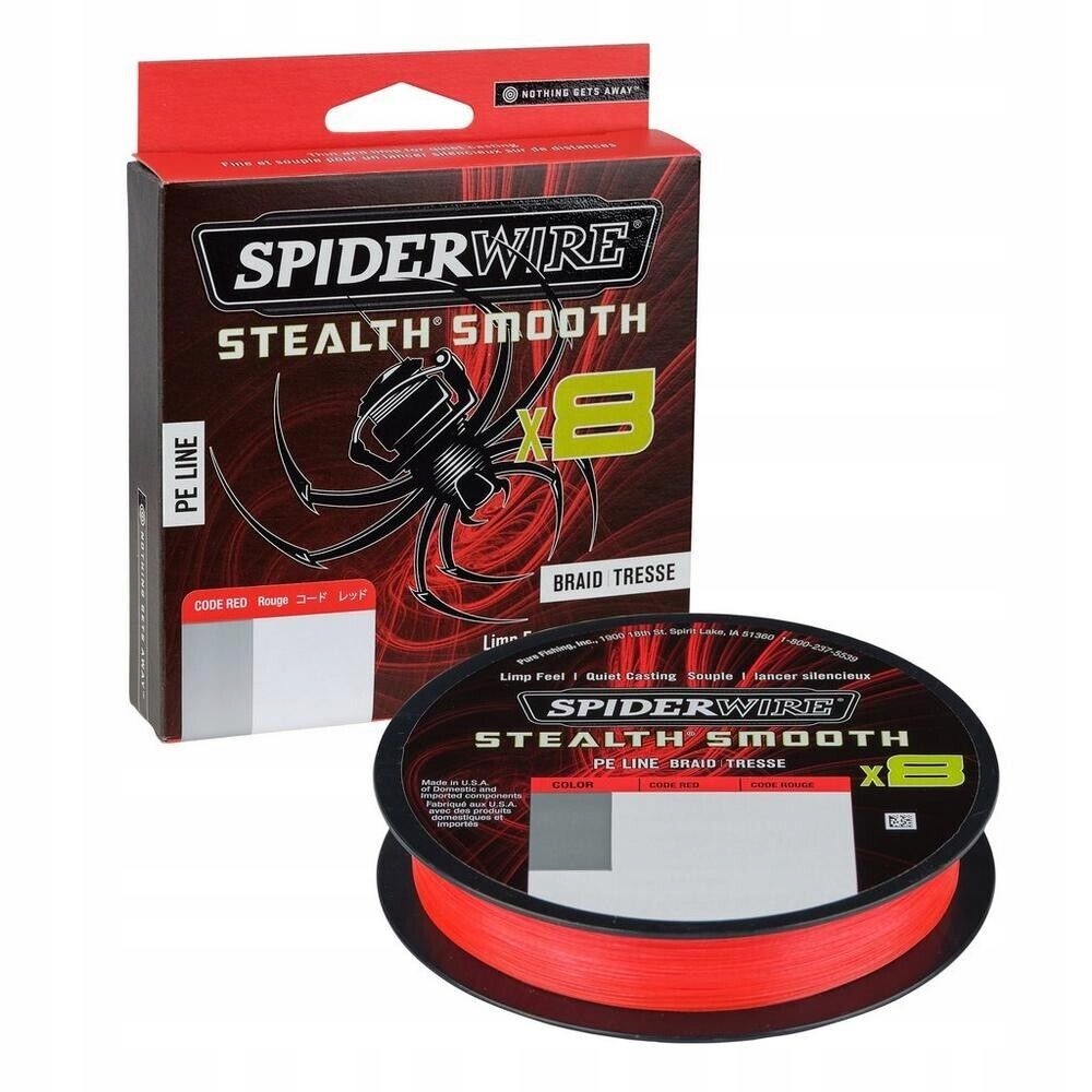 SPIDERWIRE STEALTH SMOOTH 8 RED 0,15 mm300 m - 15757178032 - Allegro