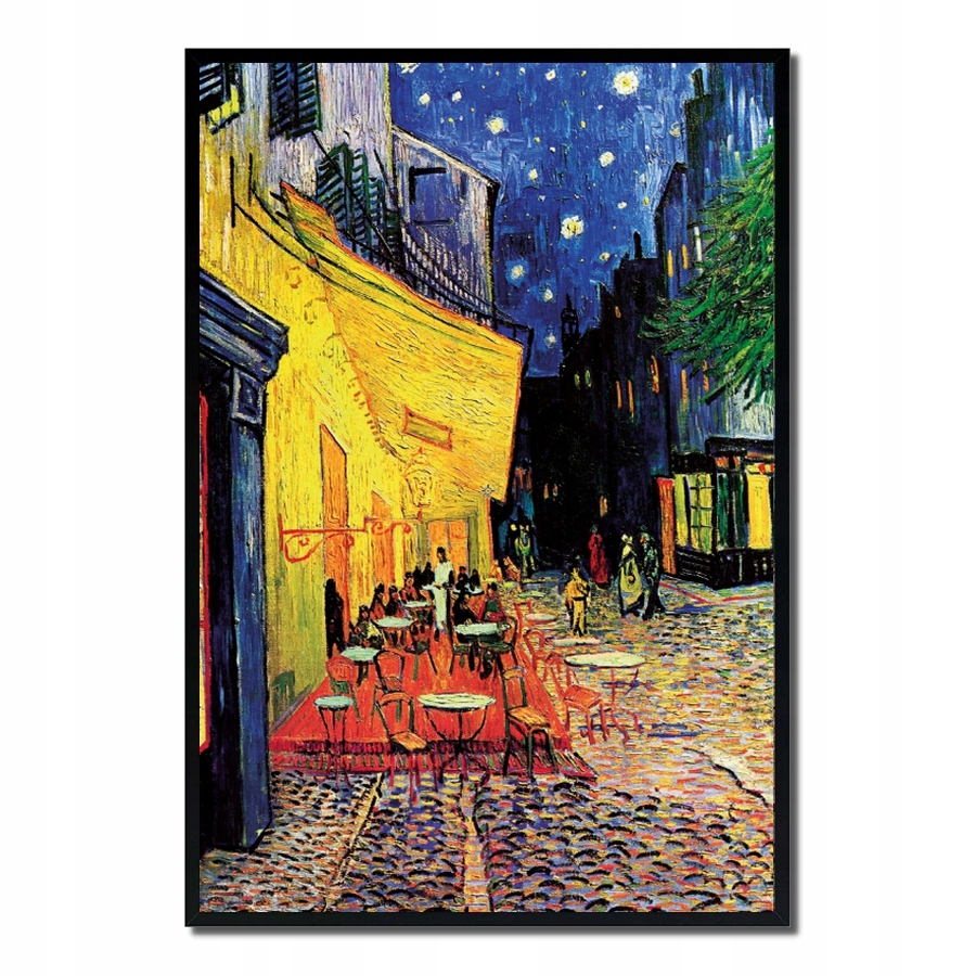 OBRAZ Vincent van Gogh TARAS KAWIARNI W NOCY RAMA abstrakcja • Cena ...